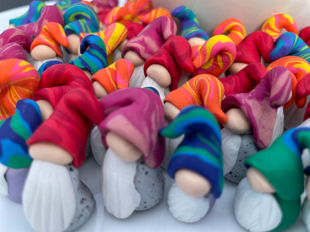 Mini Mystery Gnomes Garden Gnomes, Polymer Clay,gnomes for Fairy Garden ...