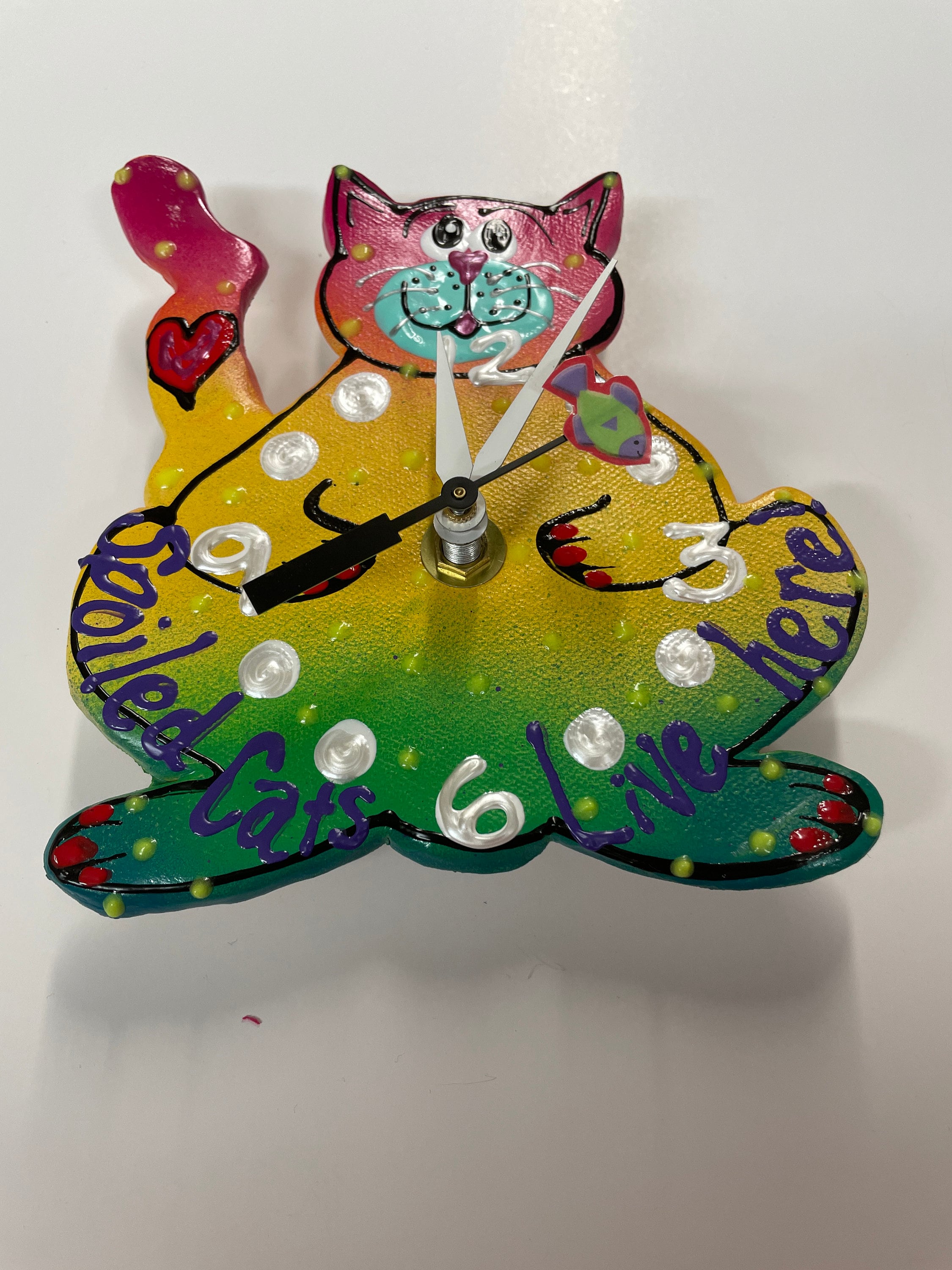 Kitty Clock,Cat Lover Gift,Cat Wall Clock,KIDS Clock,Kit Cat Clock ...