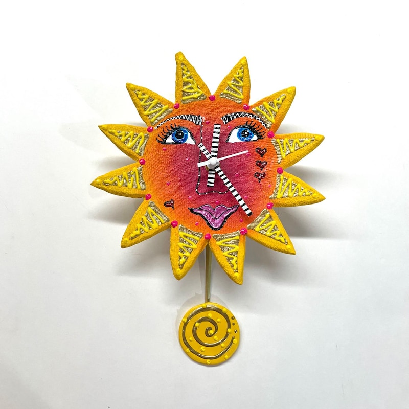 Sun Face Clock - Etsy