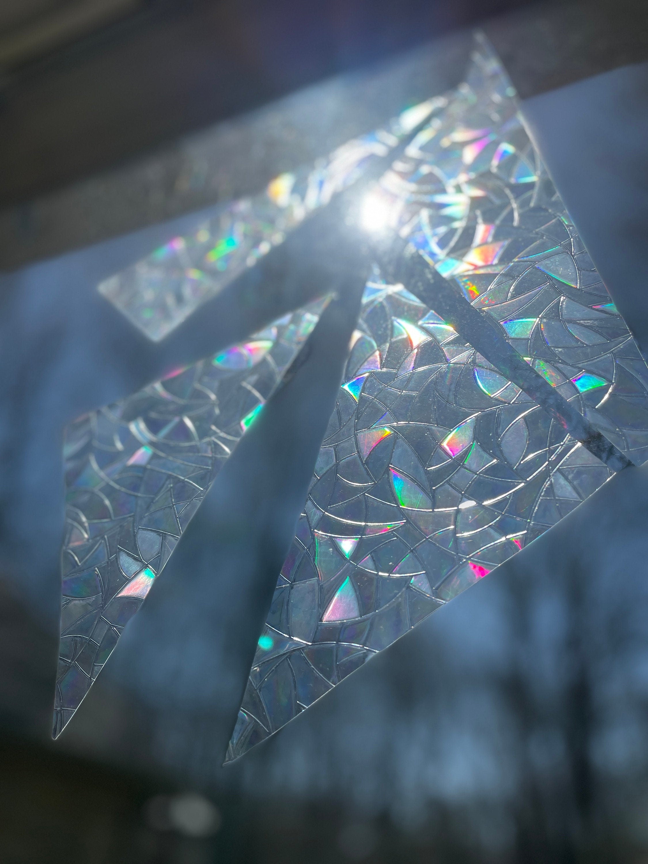 Triangle Rainbow Maker Window Film Holographic Window Decal | Etsy