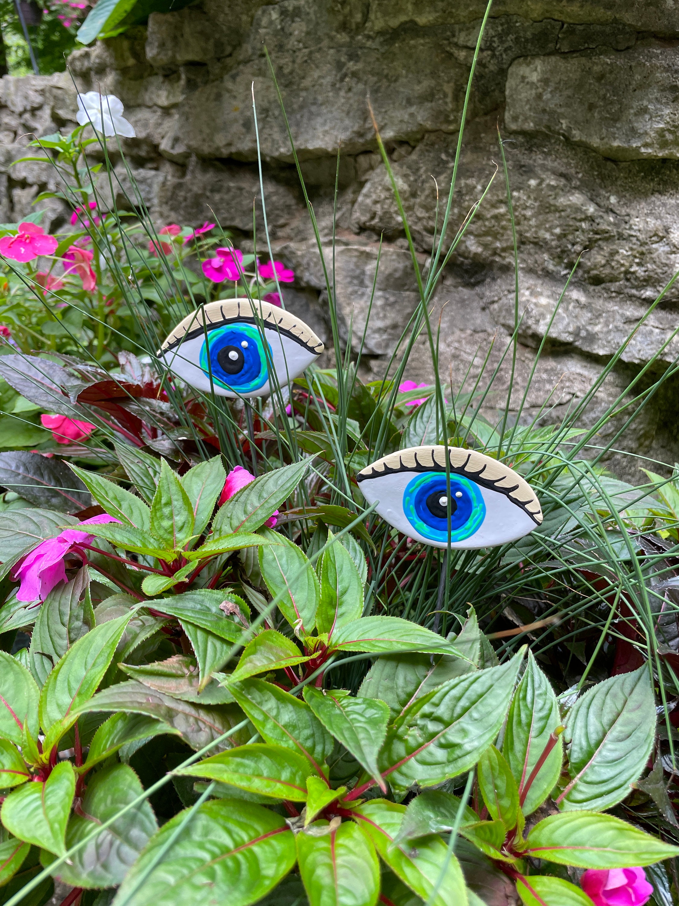 Eye Art Sculpture Garden Stake Eye Doctor Gift Potted Plant Fall Home ...
