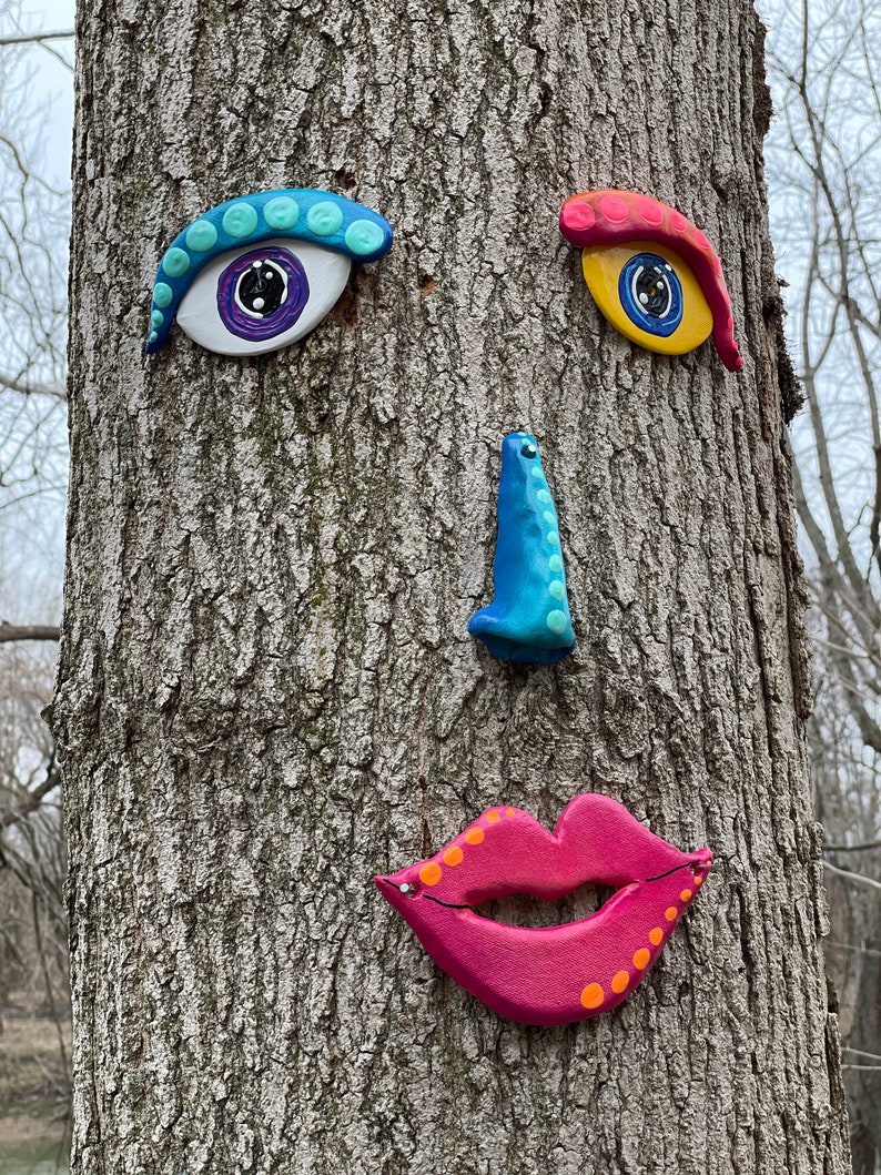 Tree Facetree Decoration Gift Ideasgarden Art Outdoor Decor - Etsy