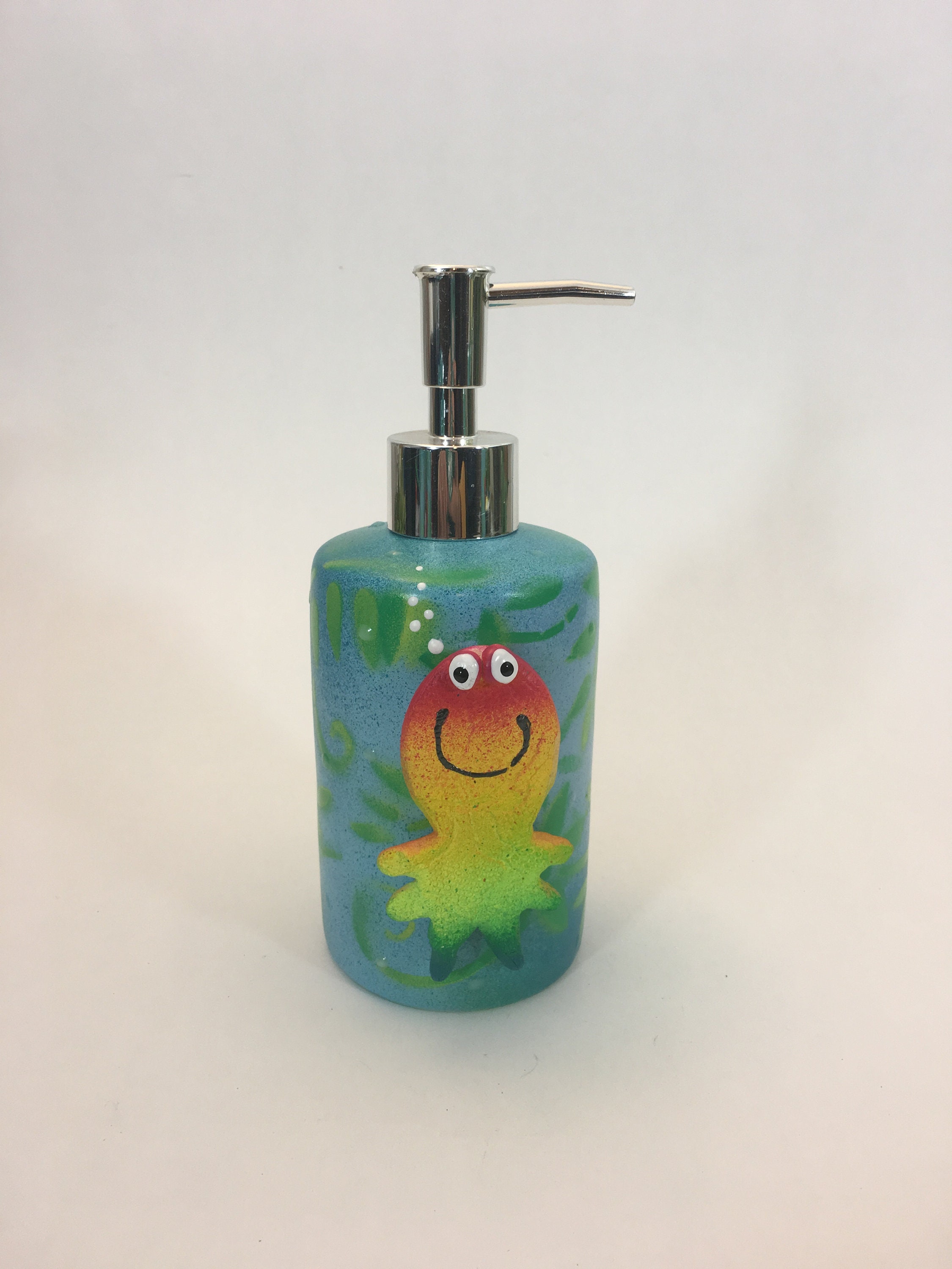 Ceramic Soap Dispenser, Beach Theme,Sea Life, Under the Sea