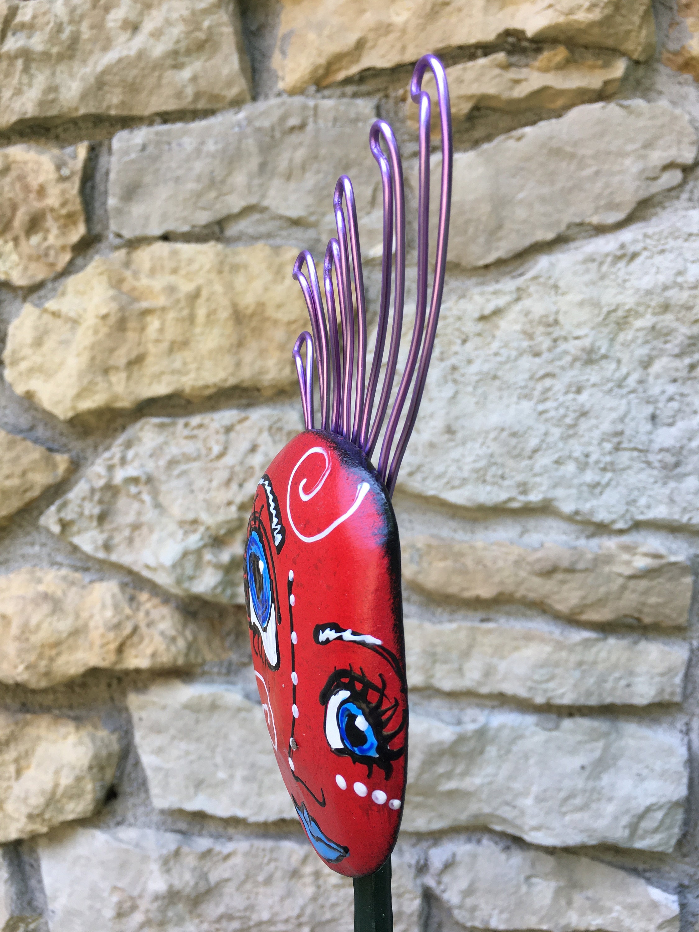 Unique Face Garden Yard Stake is a Lovely addition to your backyard ...