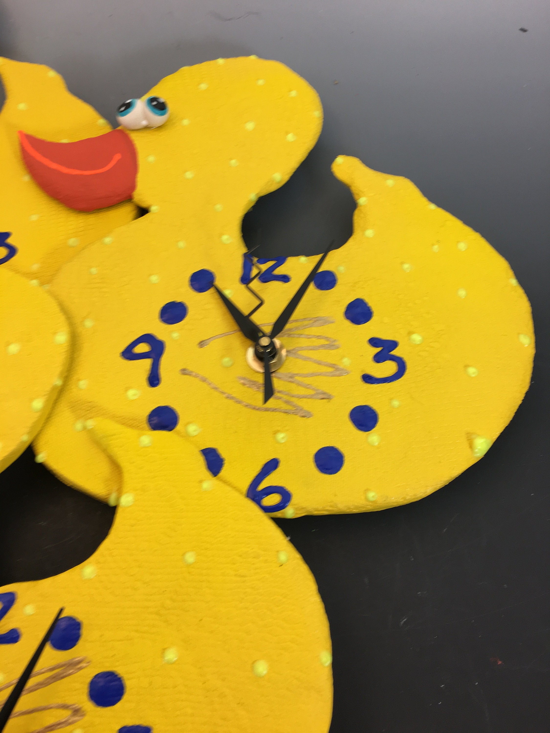 Special Order for Wendy,Kids Clock, Rubber Duck, Duck Wall Clock ...