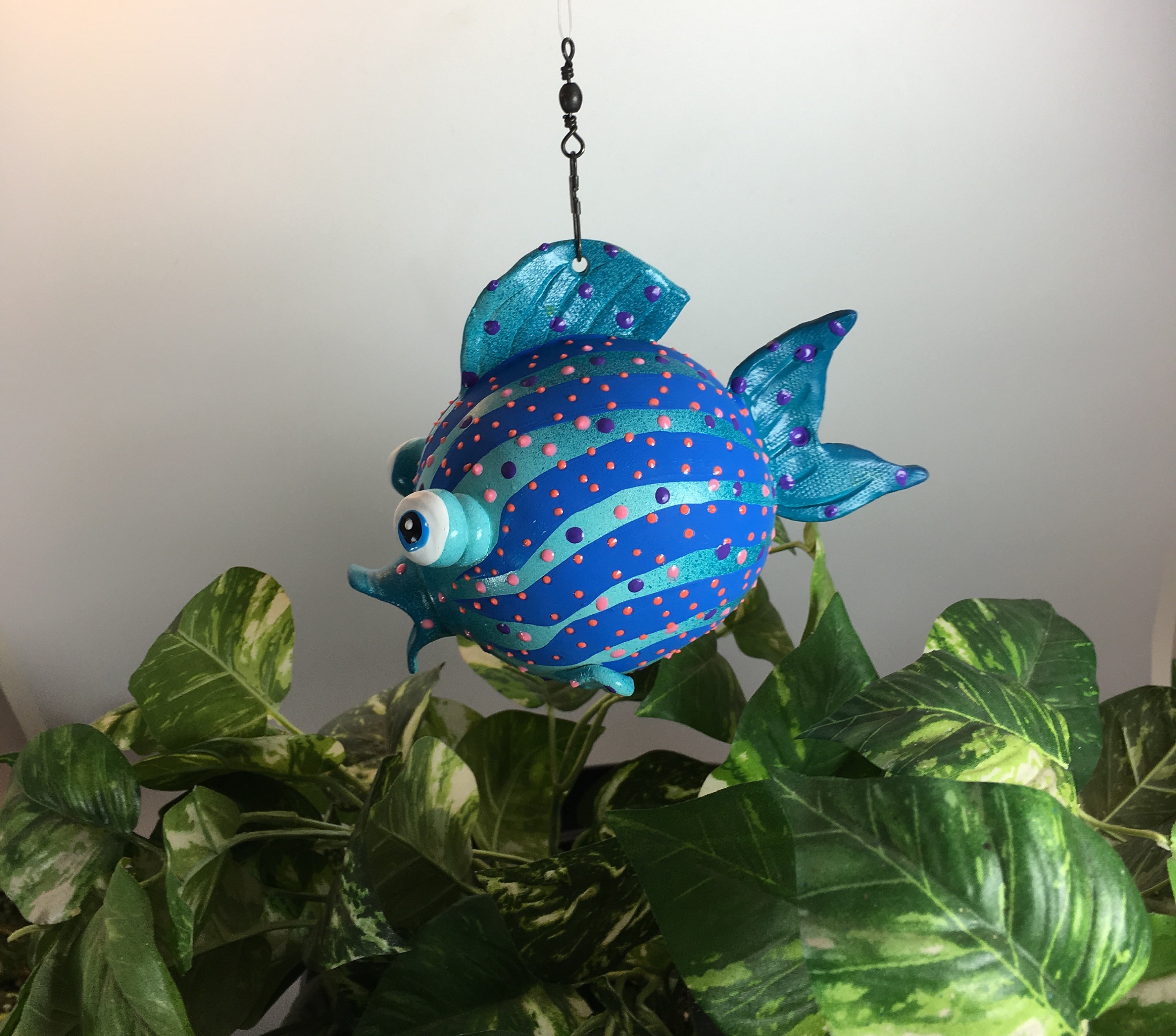Whimsical Hanging Blowfish, Puffer Fish, Under the Sea,,Aquatic, Beach ...