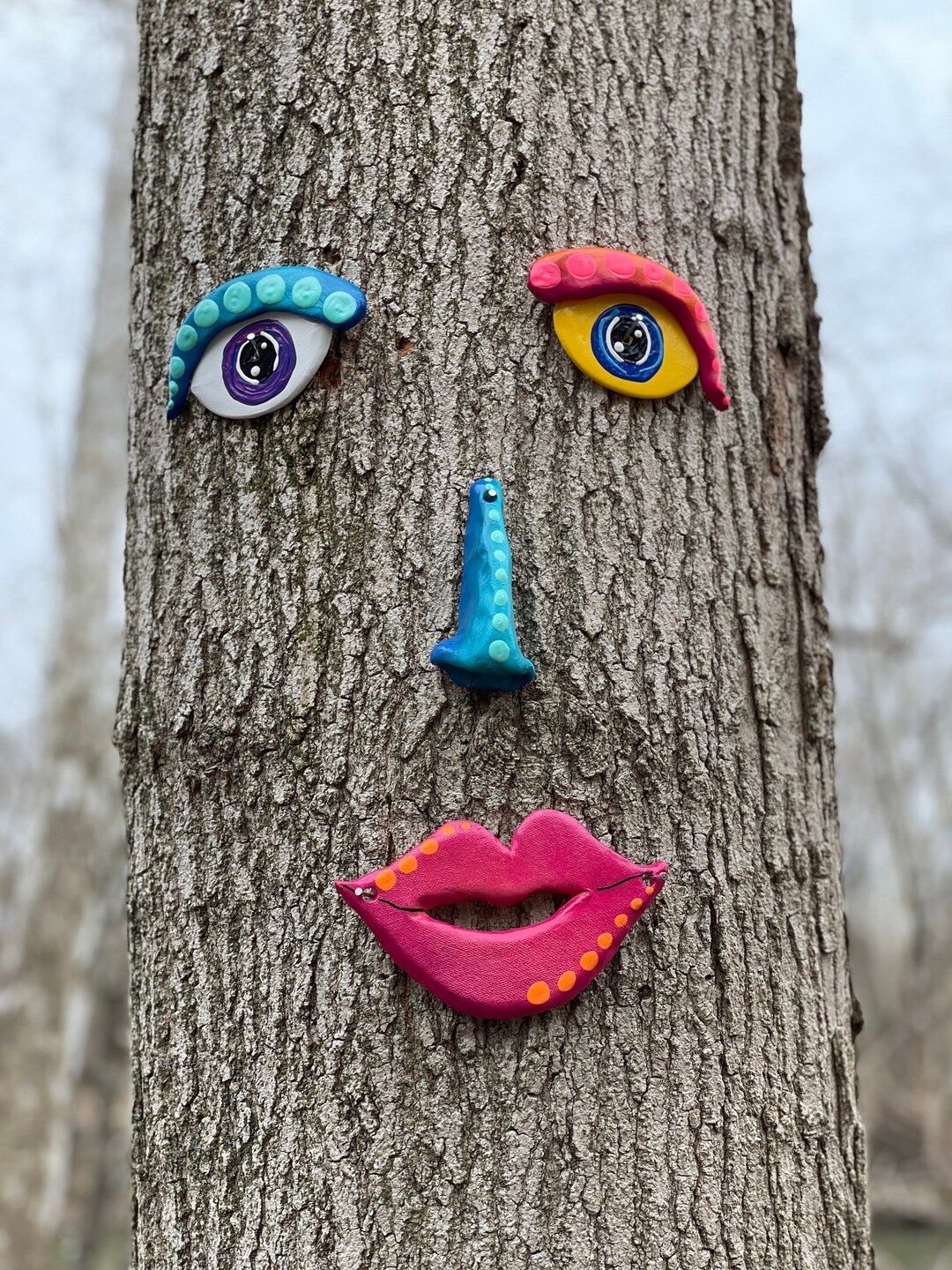 Tree Facetree Decoration Gift Ideas,garden Art Outdoor Decor Yard Art ...