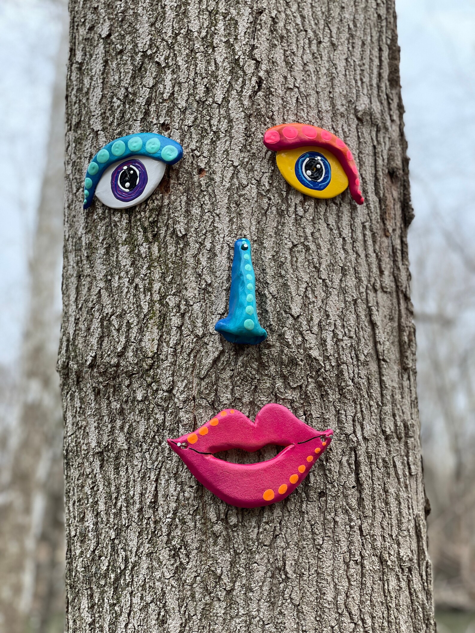 Tree Facetree Decoration Gift Ideas,garden Art Outdoor Decor Yard Art ...
