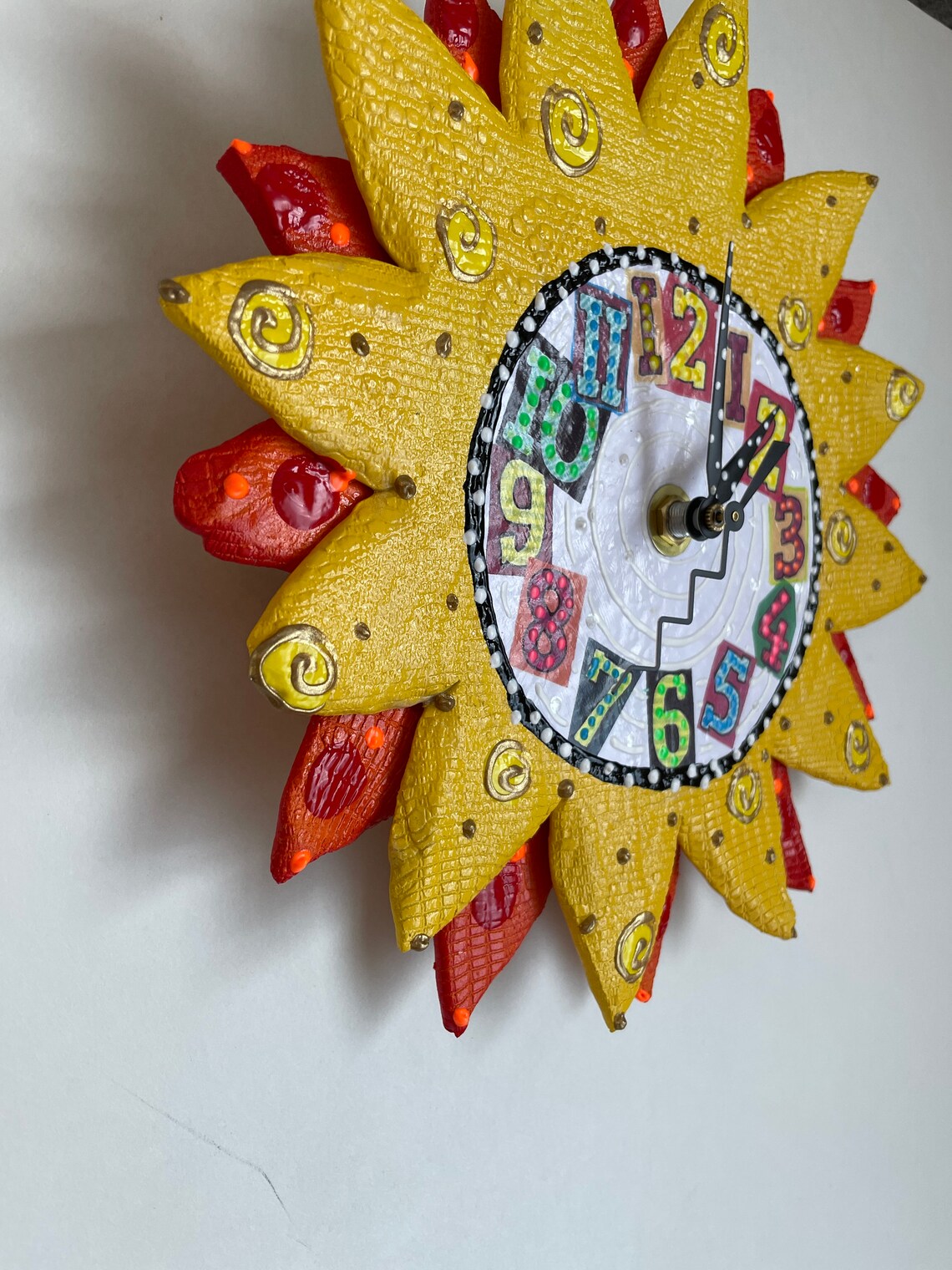 Here Comes the Sun Clock Whimsical Sunshine Clock Sun Clock - Etsy