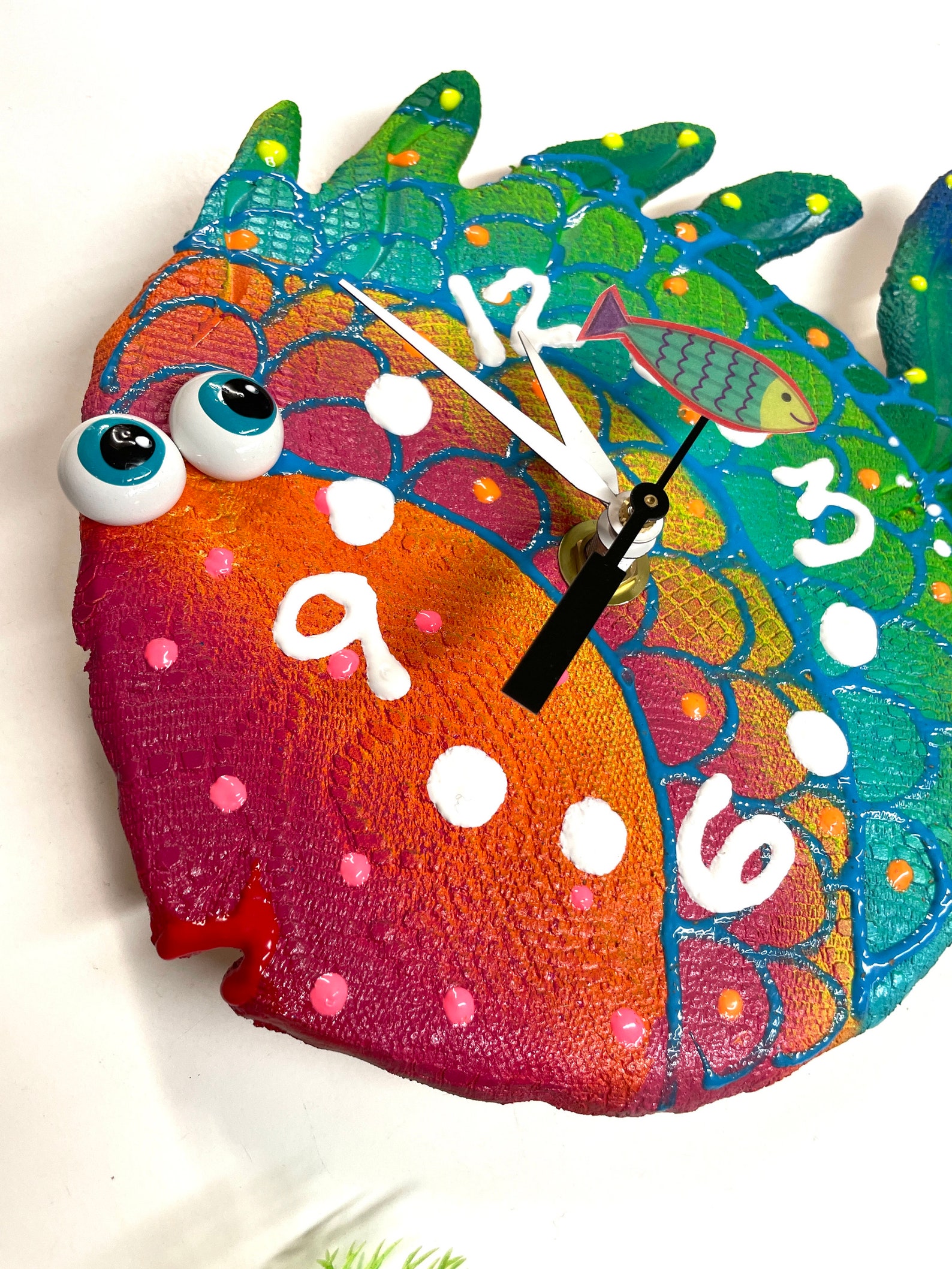 Fish Wall Clock Blowfish Clockwall Art Beach House Wall Art - Etsy
