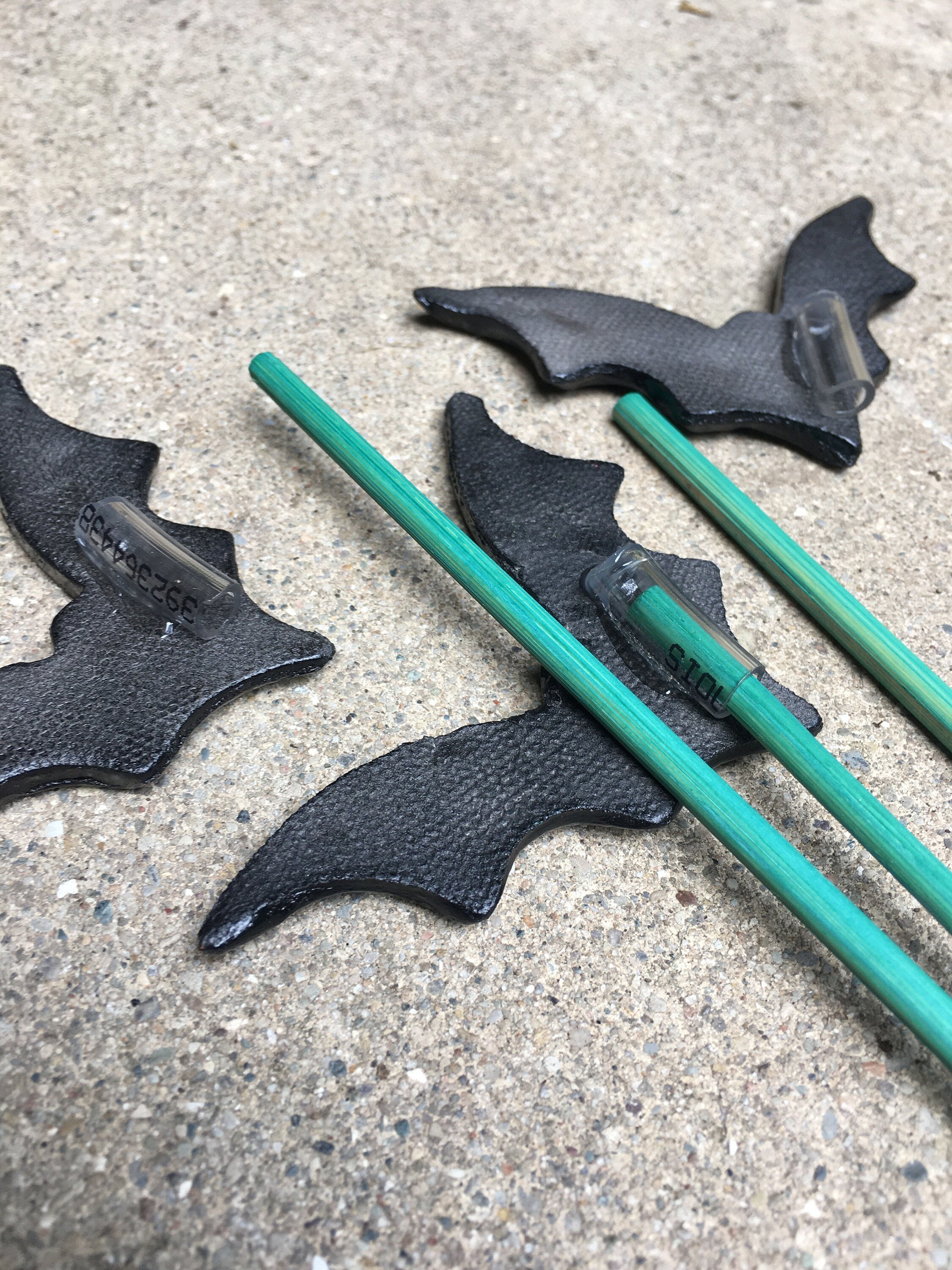 Clay Bats Halloween Bats Garden Stakes Yard Decor Halloween Decor ...