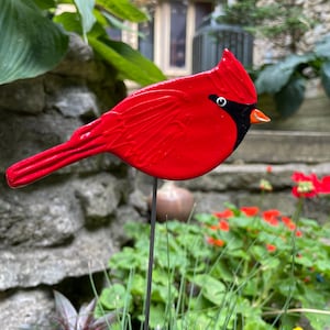 Red Cardinal Garden Yard Bird,red Birds Garden Decor,cardinal Plant ...