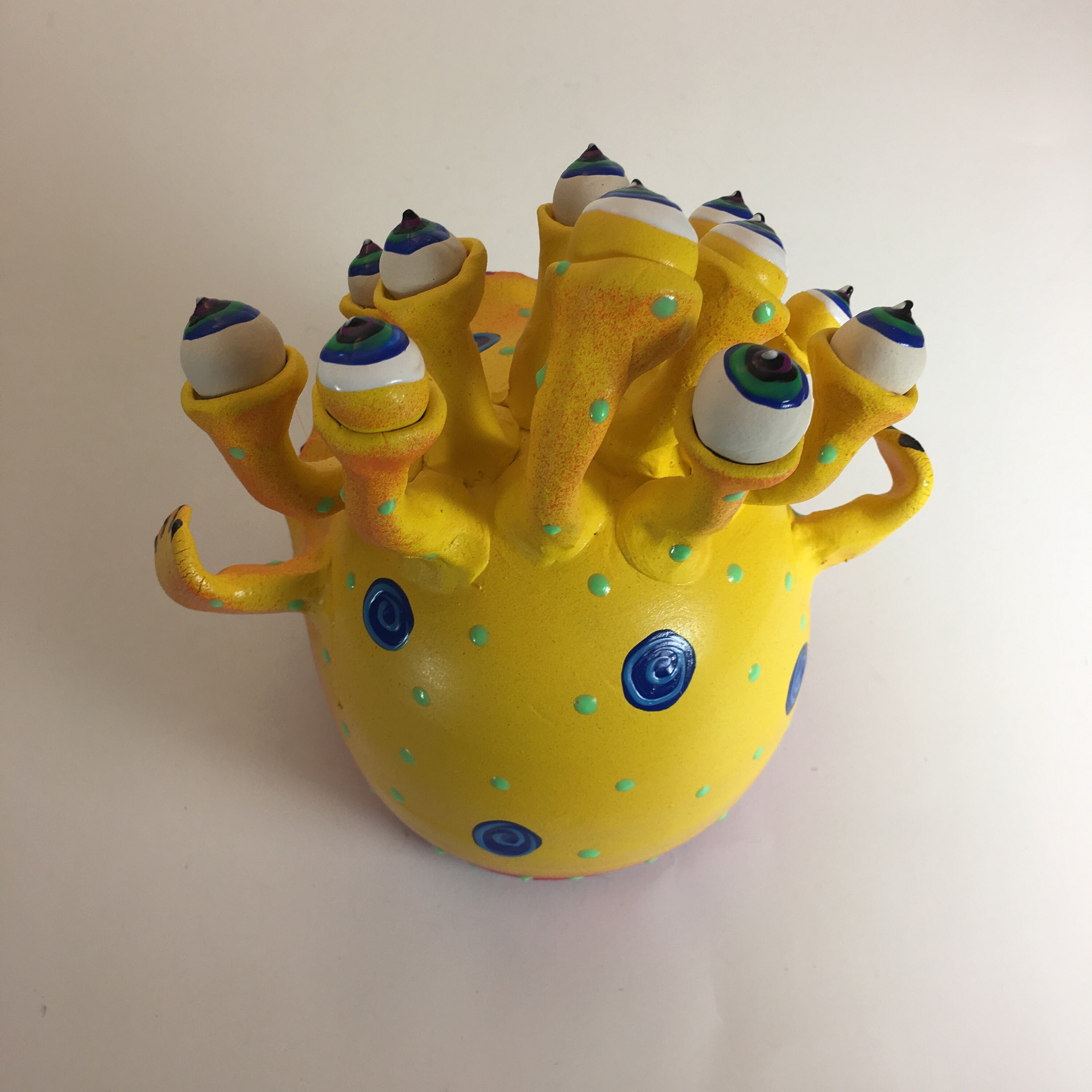 Monster Candy Dish, 12 Eyed Monster, Glow In The Dark Monster- Alien