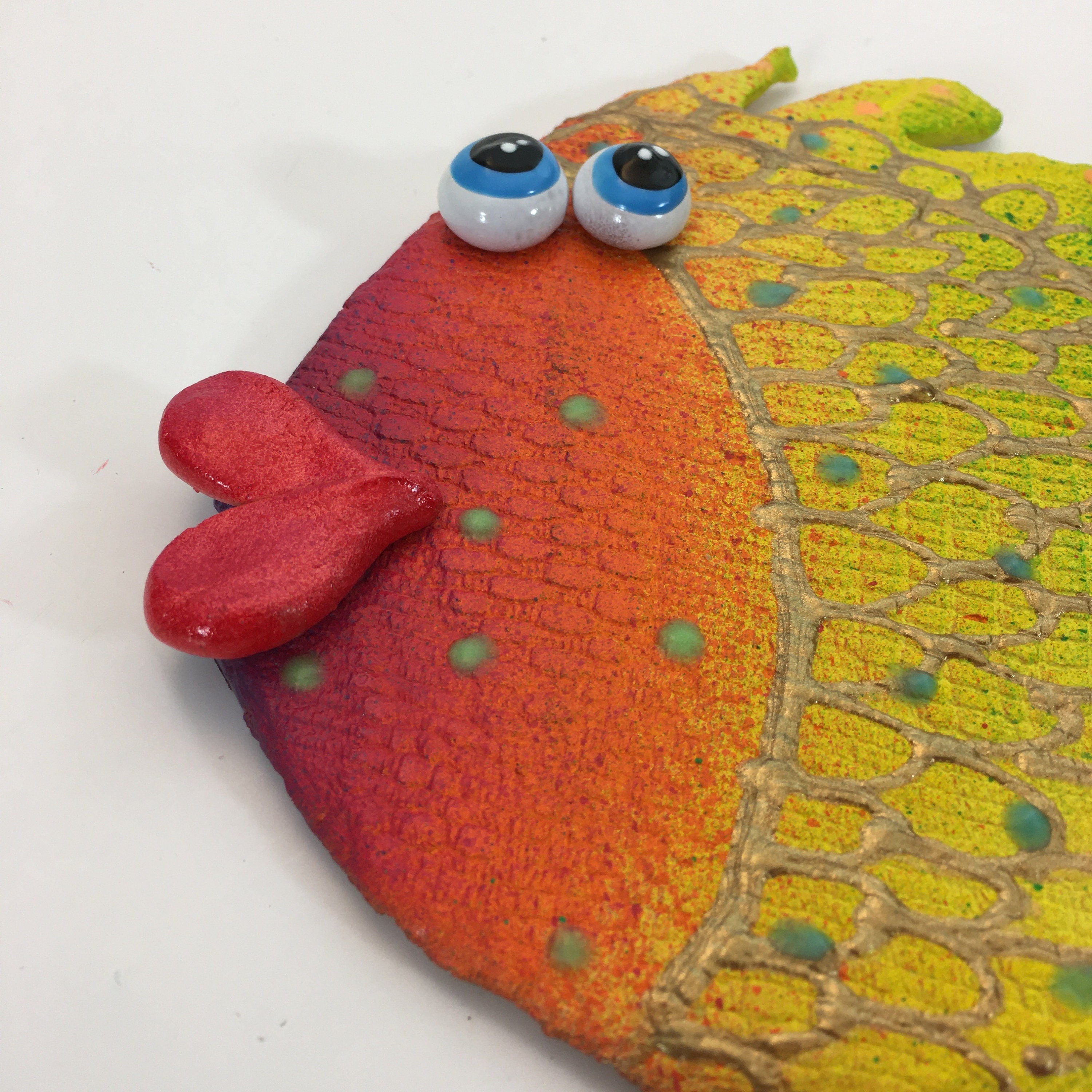 Whimsical wall hanging blowfish, underwater fish room decor,Ocean theme ...