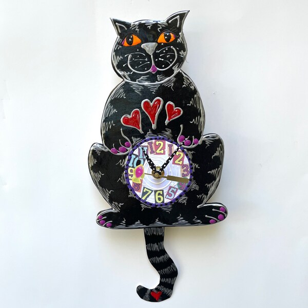 Cat Clock Moving Tail - Etsy
