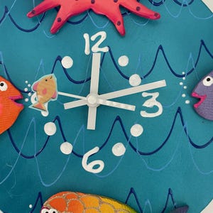 Fish Pendulum Wall Clock,unique Clock,handmade Clock,sealife Wall Clock ...