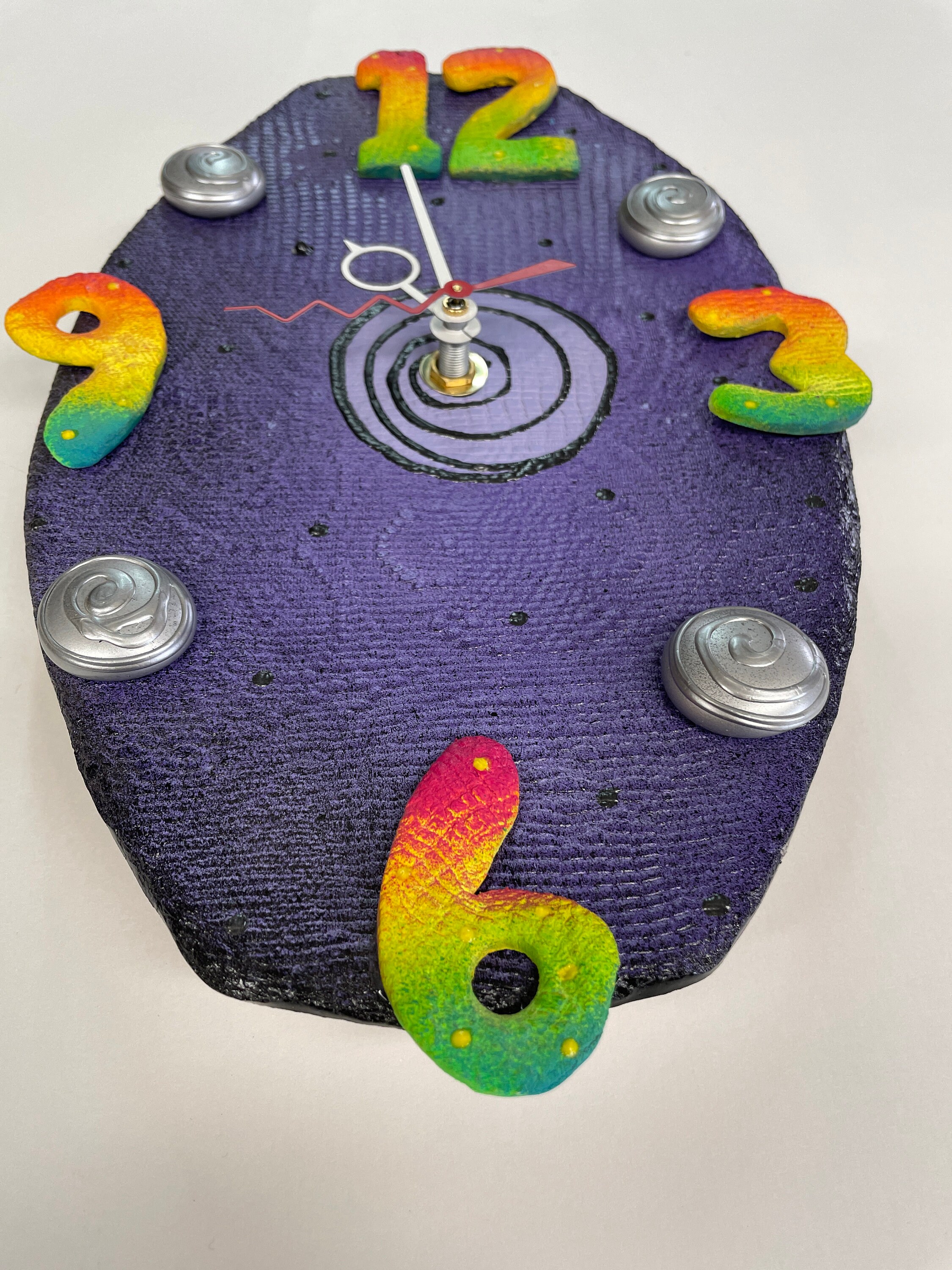 Modern Wall Clock, Ceramic Clock, unique clock, abstract clock, unique ...