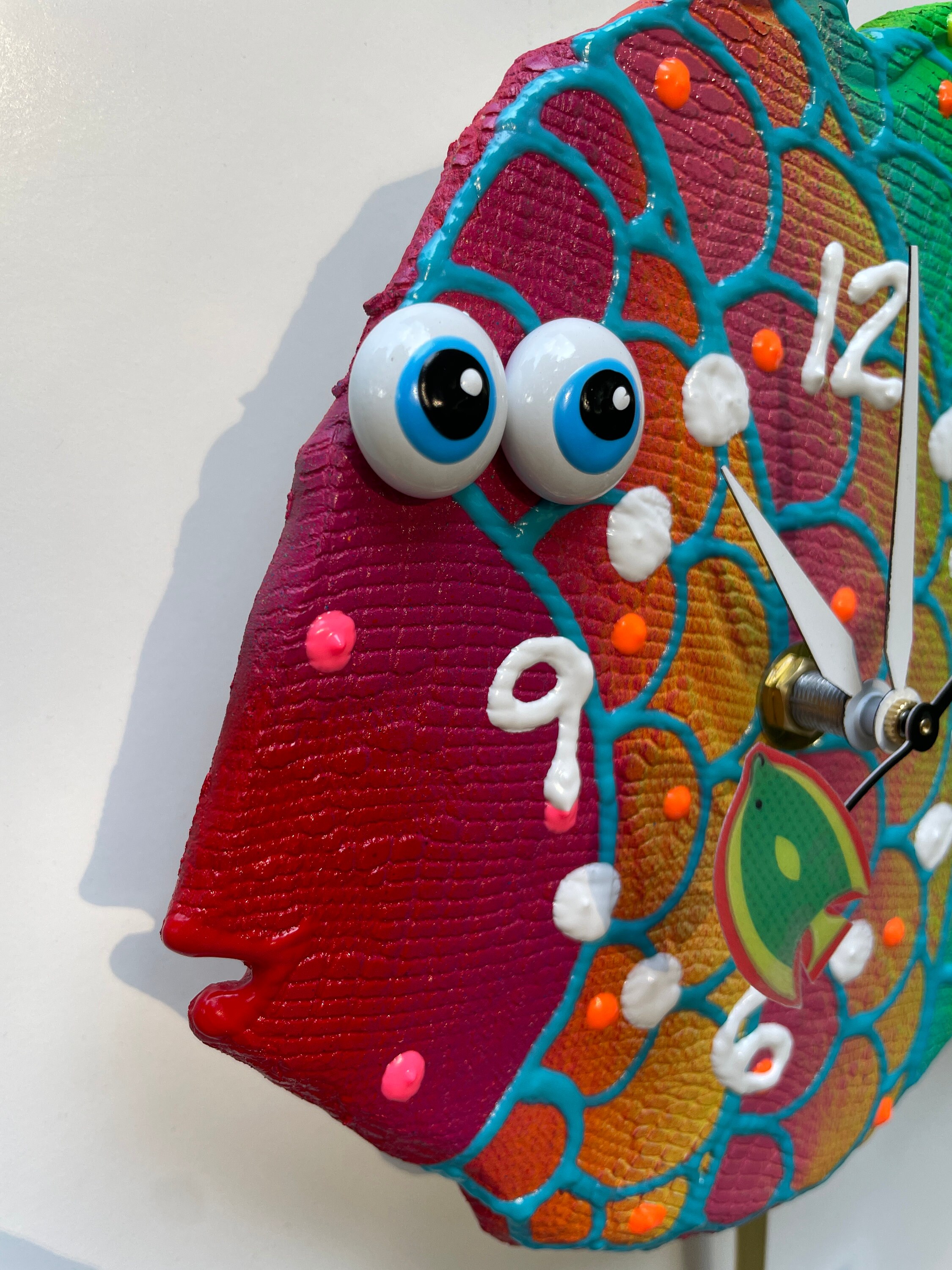Kids Wall Clock,Fish Wall Clock with Pendulum,Unique Clock,Handmade ...