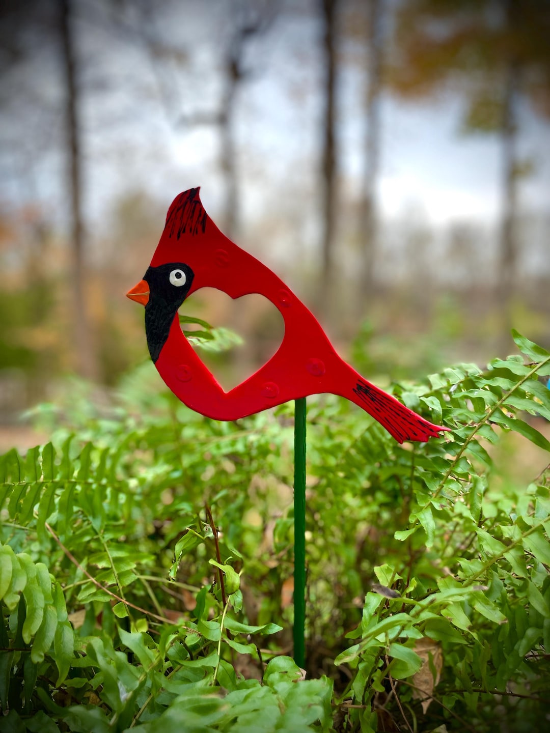 Red Cardinal Garden Stake,memorial Plant Art,encouragement,spiritual ...
