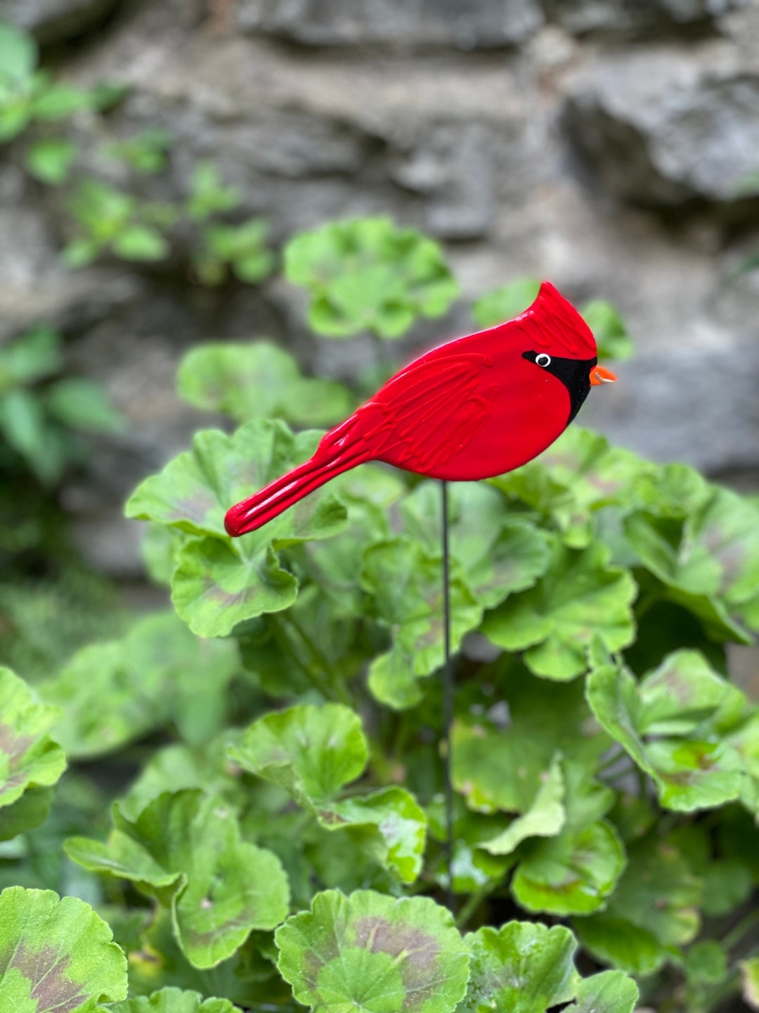 Red Cardinal Garden Yard Bird,red Birds Garden Decor,cardinal Plant ...