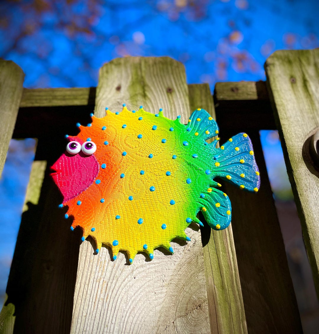 Rainbow Fish,blowfish Wall Hanging,under the Sea,ocean Decor,beach ...