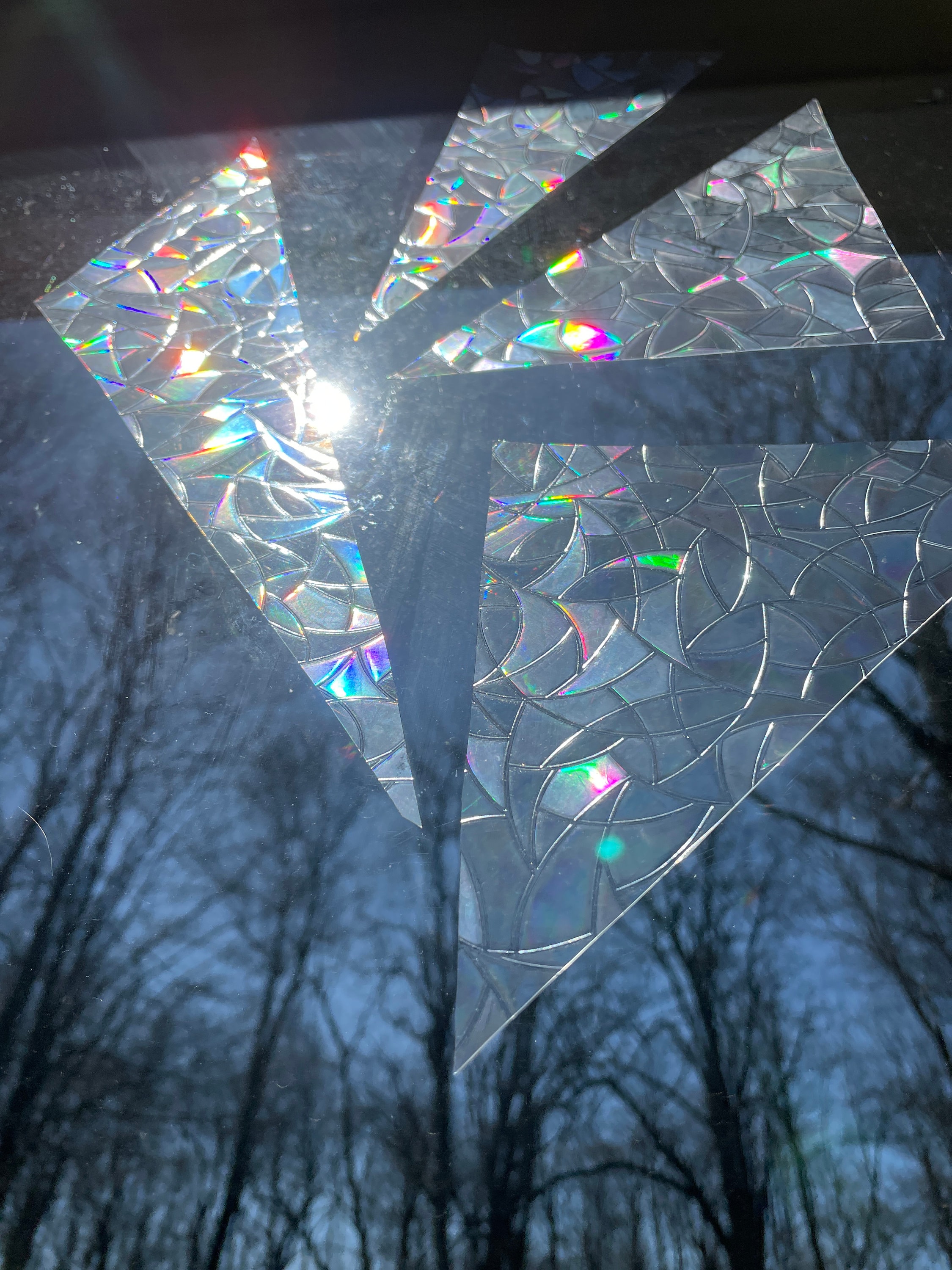 Triangle Rainbow Maker Window Film Holographic Window Decal | Etsy