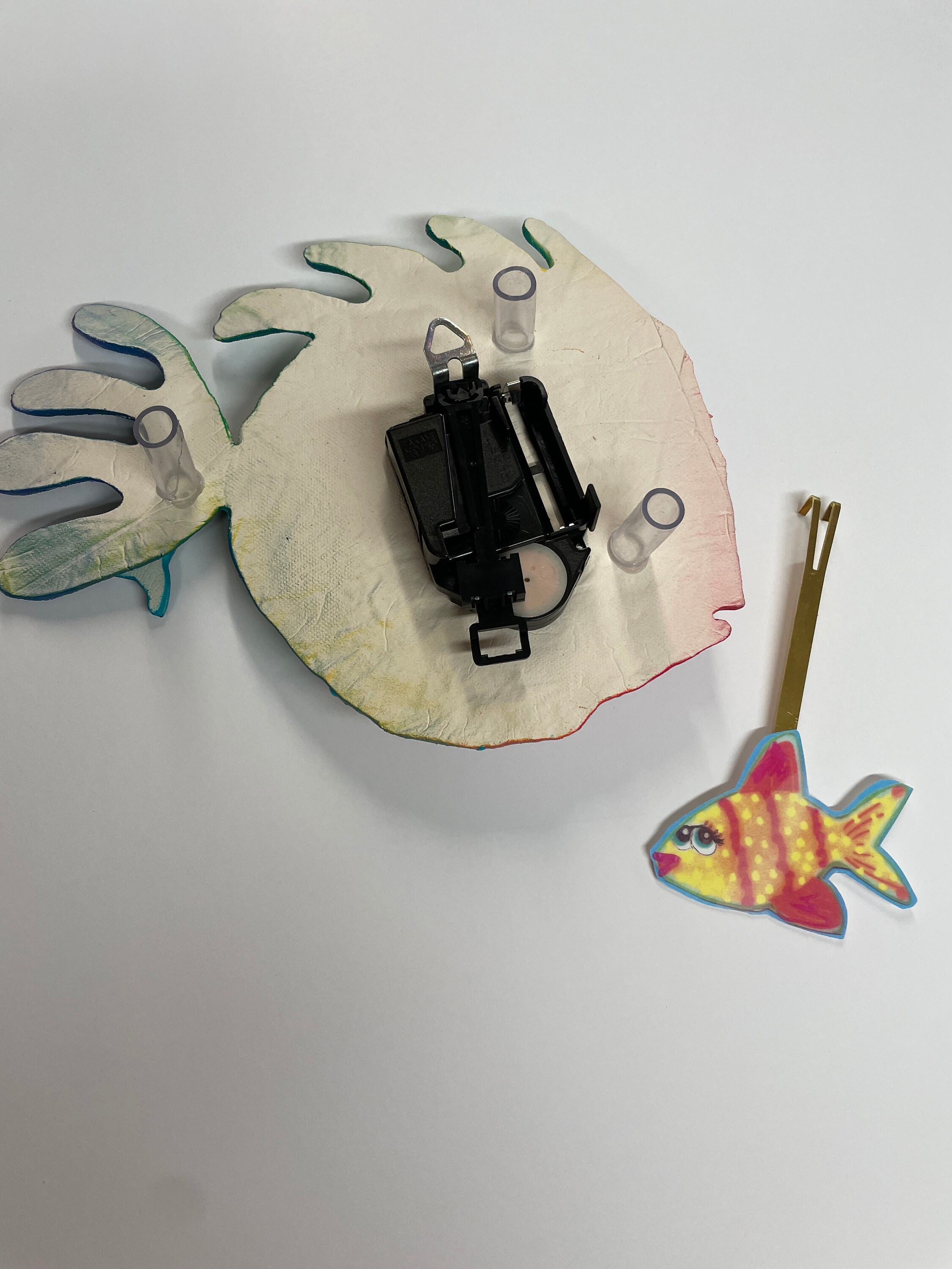 Kids Wall Clock,Fish Wall Clock with Pendulum,Unique Clock,Handmade ...