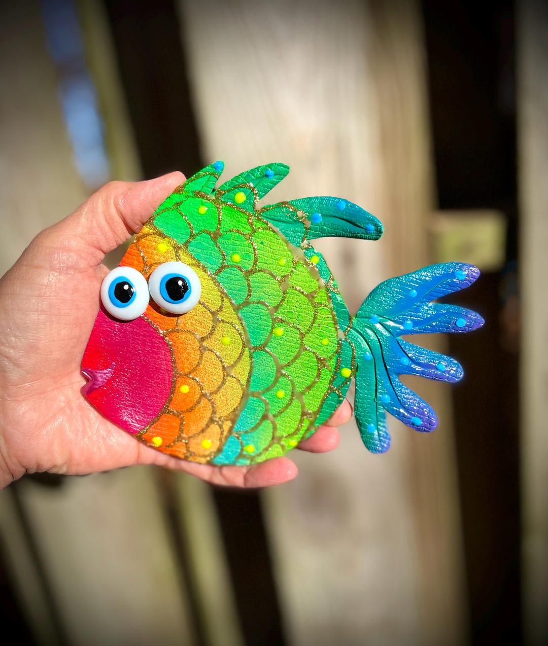 Whimsical Wall Hanging Blowfish,underwater Fish Room Decor Beach House ...