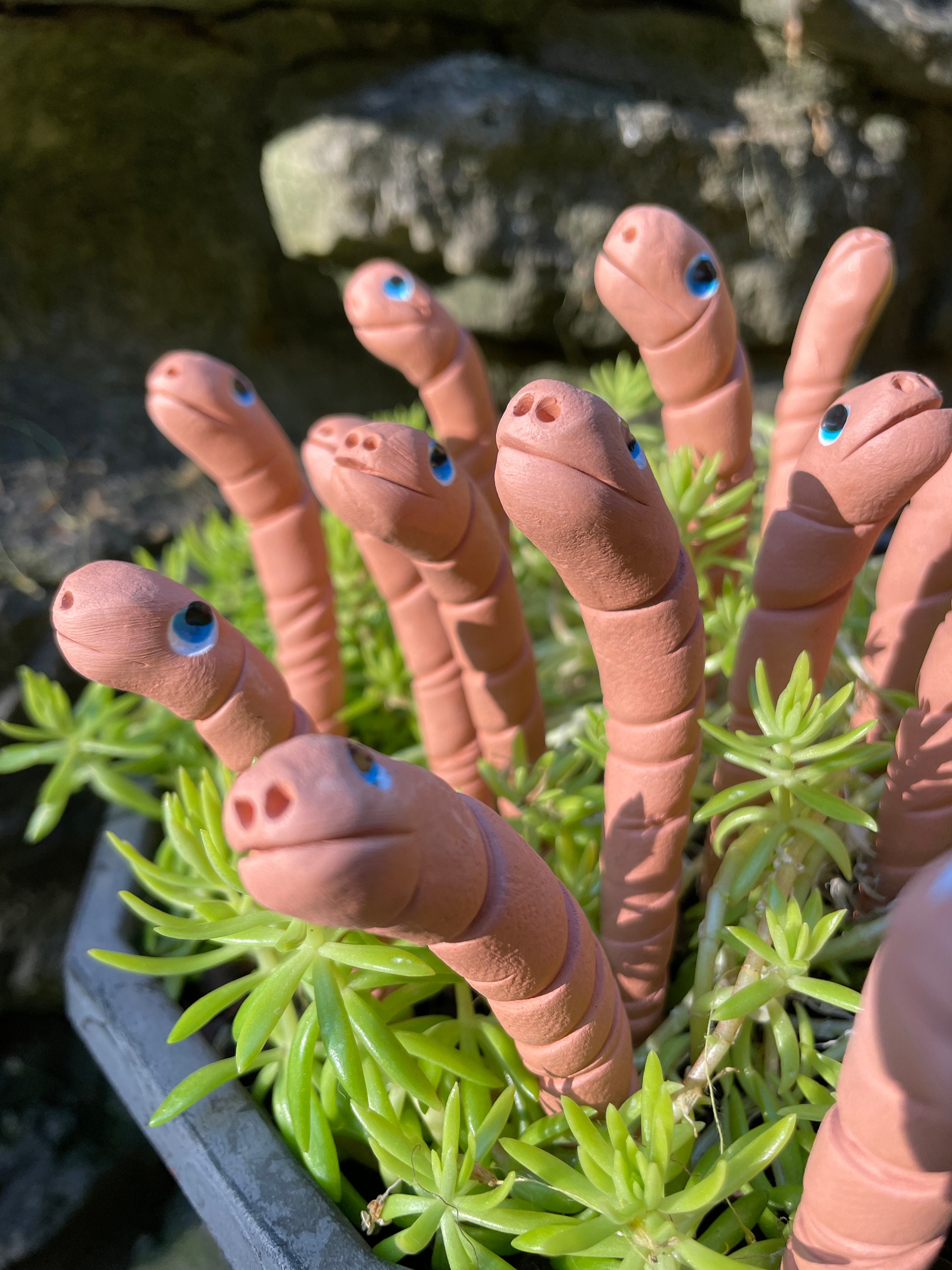 Worms for your Garden,Water Sensor Worm,Garden Worm Decoration, Potted ...