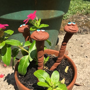 Set of Three Garden Worms Water Sensor Worms for Your Garden or ...