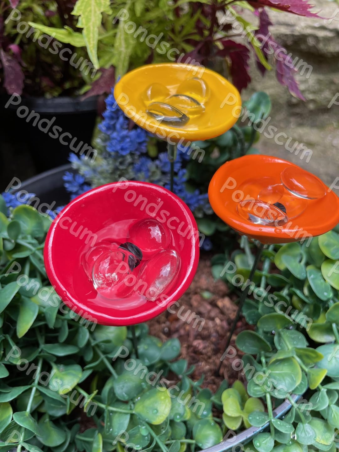 Set of Three Bee Watering Station,butterfly Puddler,garden Art,gift for ...