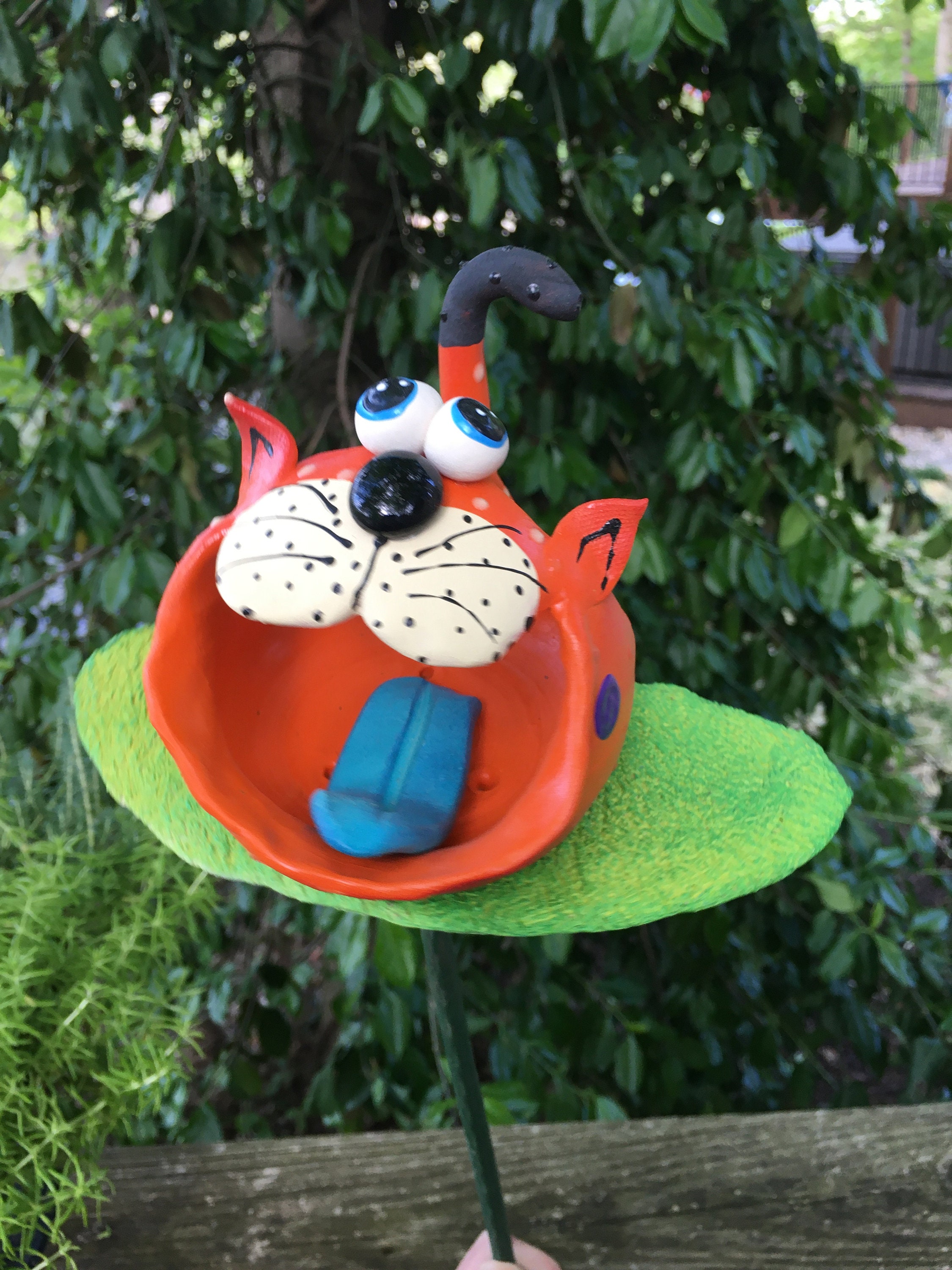 CAT, Bird feeder, Birdhouse,CAT Bird Feeder, Bird House Garden Stakes ...