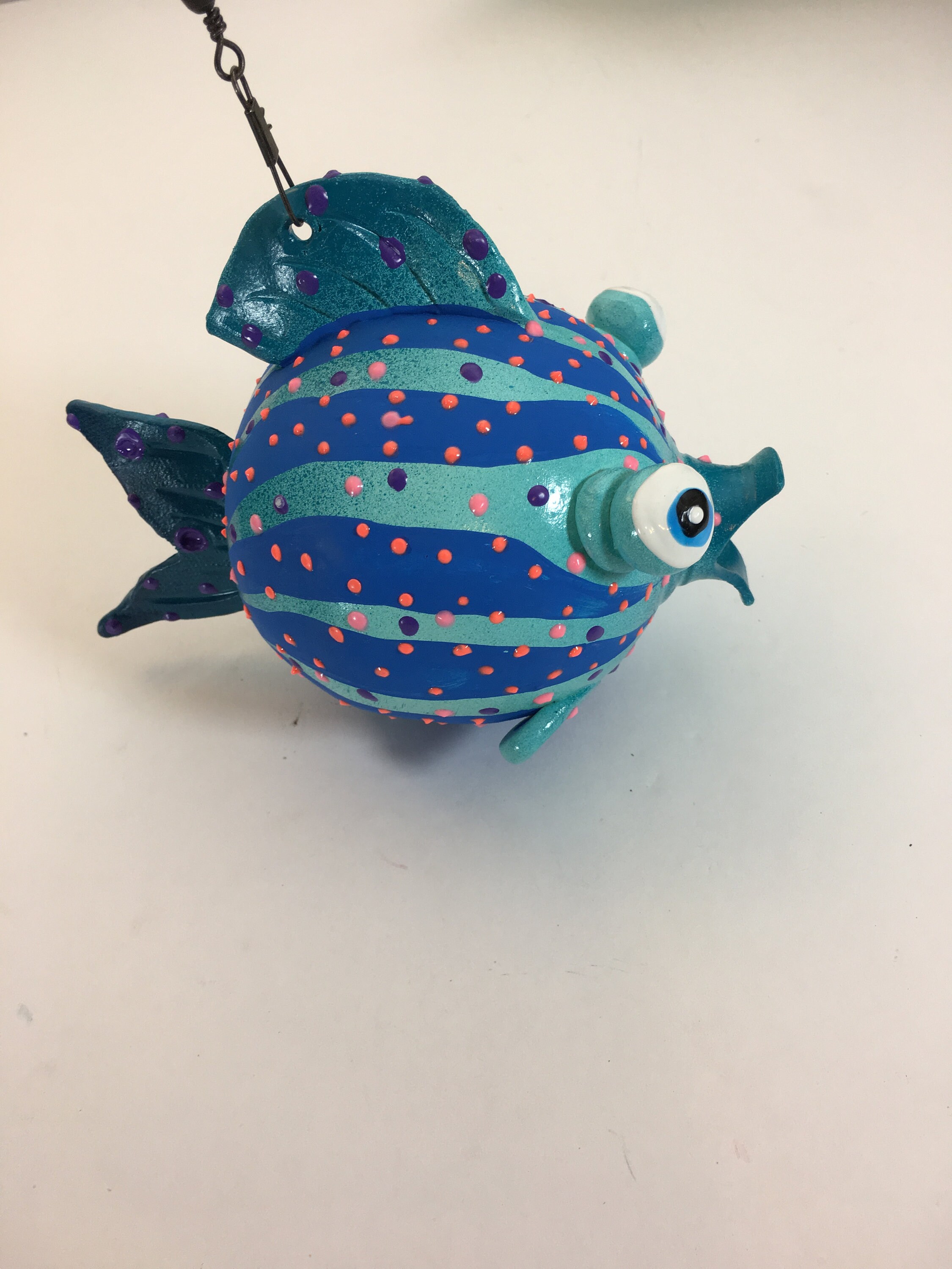 Whimsical Hanging Blowfish, Puffer Fish, Under the Sea,,Aquatic, Beach ...
