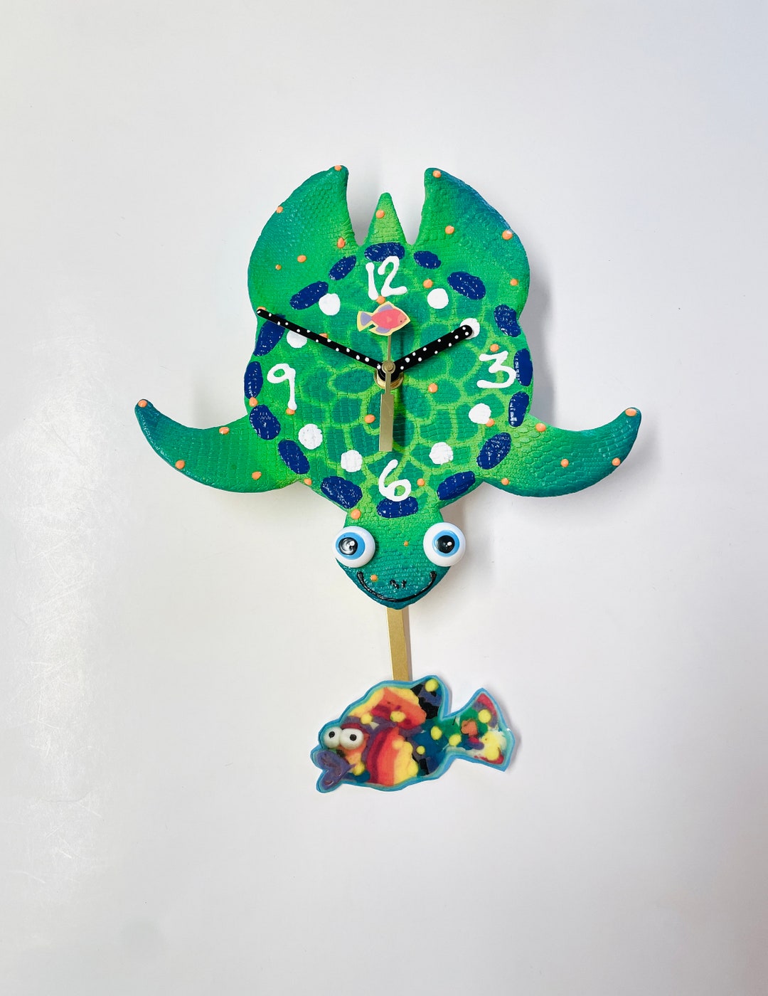 Sea Turtle Wall Clock,turtle Wall Clock With Pendulum,coastal Decor ...