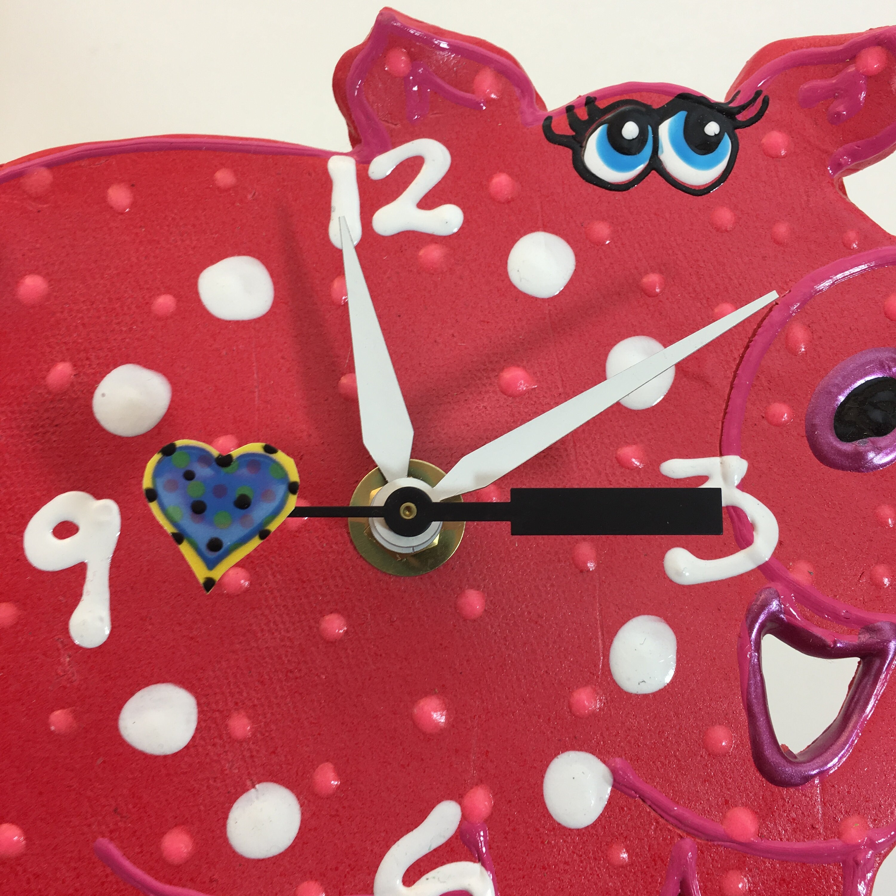 Kids Wall Clock,Unique Clock,Handmade clock, PIG Clock, Unique wall ...
