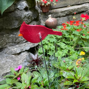 Red Cardinal Garden Yard Bird,red Birds Garden Decor,cardinal Plant ...