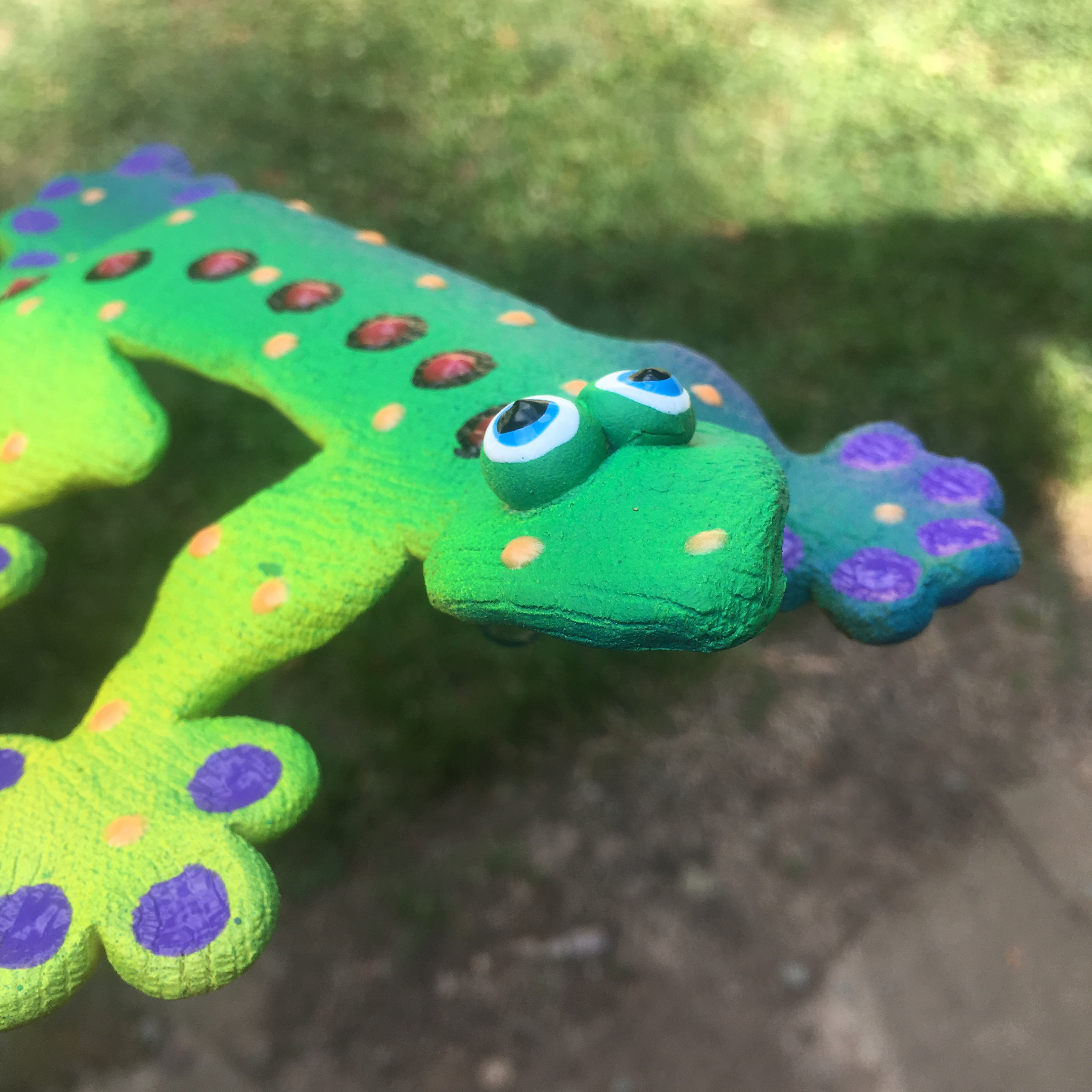 Whimsical Gecko Wall Hanging, Clay scultpture, Lizard Sculpture ...