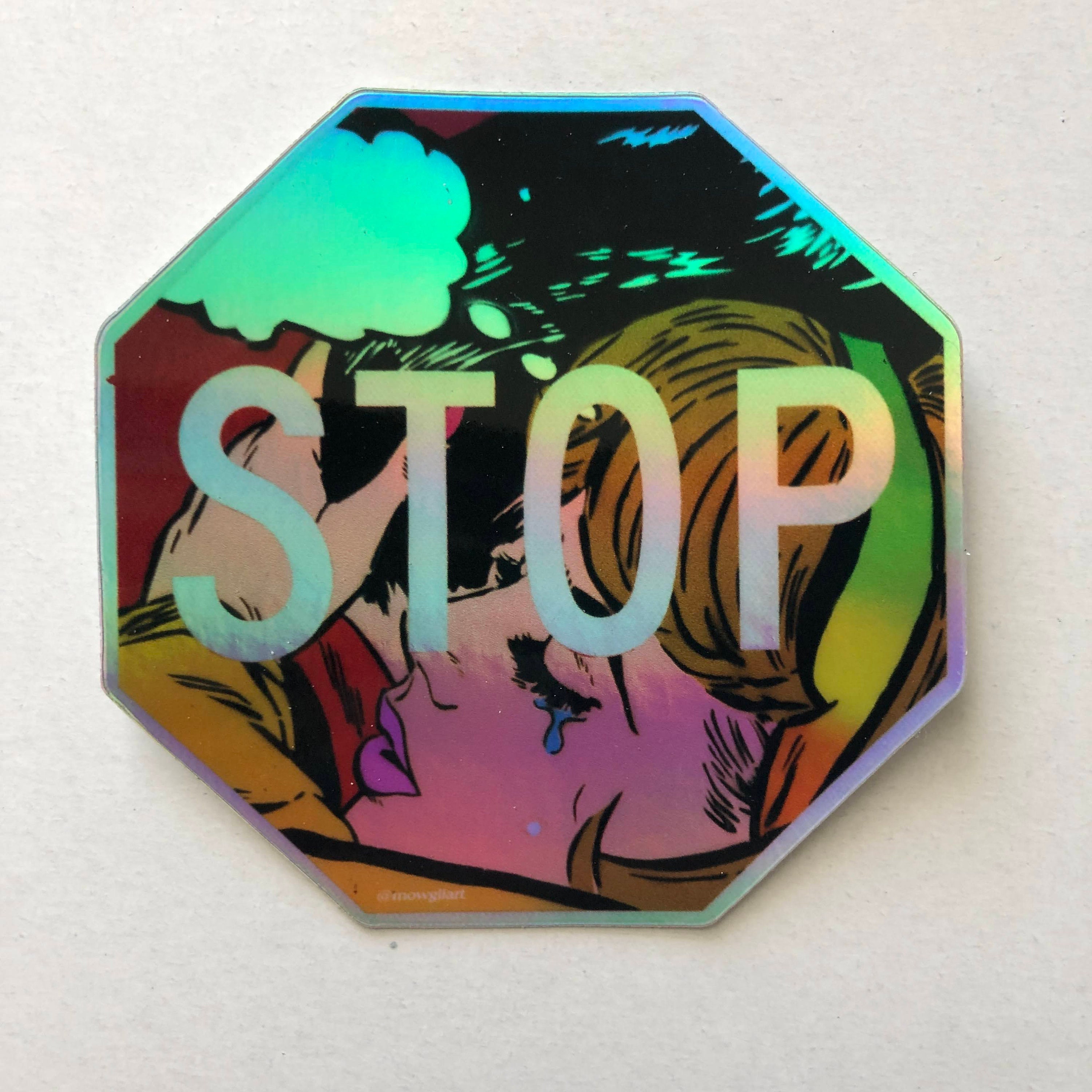 SO 3 x 3 sticker pop art sticker stop decal stop sign bumper stickers ...