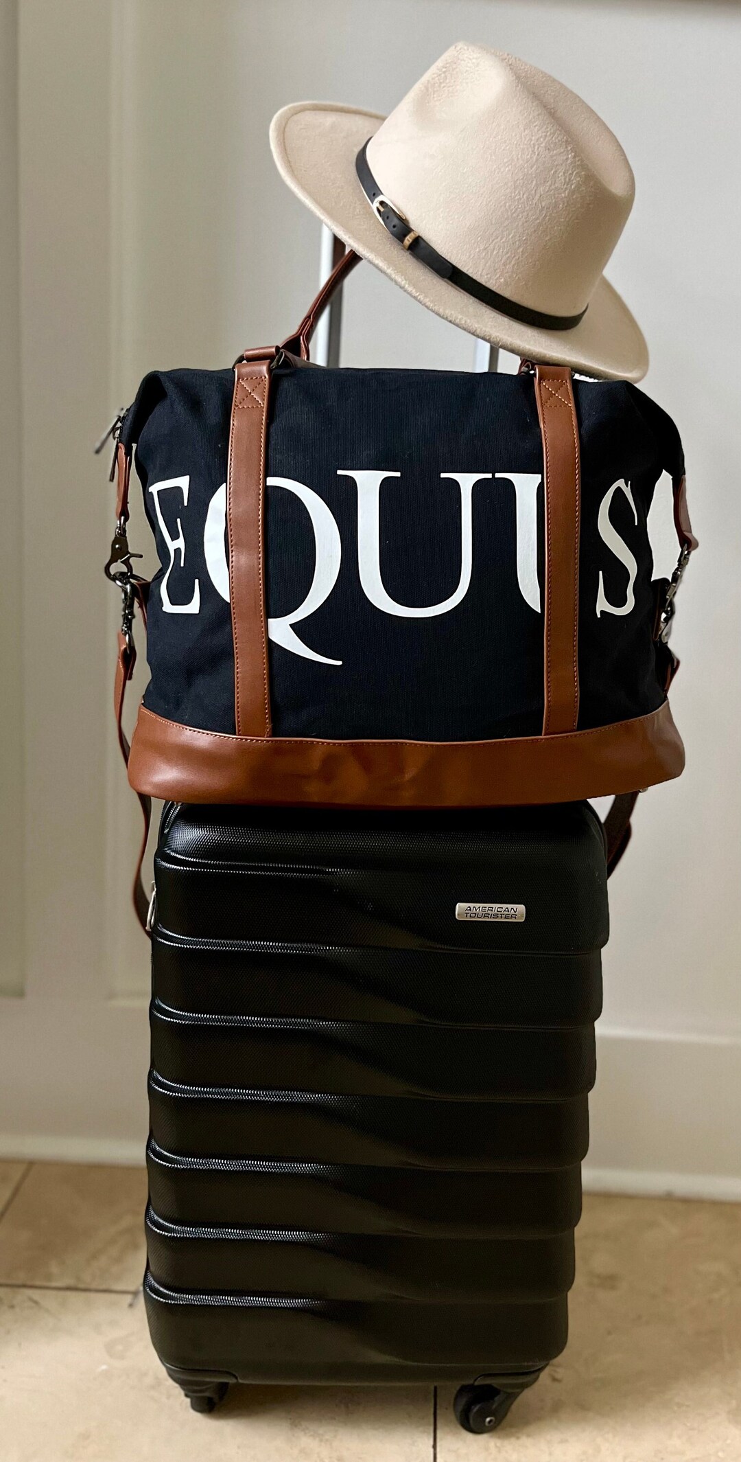 Weekender Overnight Luggage Bag Equestrian Getaway Style Equus Womens ...