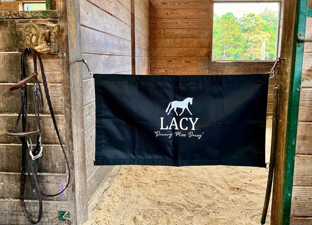 Custom Horse Stall Guard – 12x12 Vinyl Design – 41” D-ring Width ...