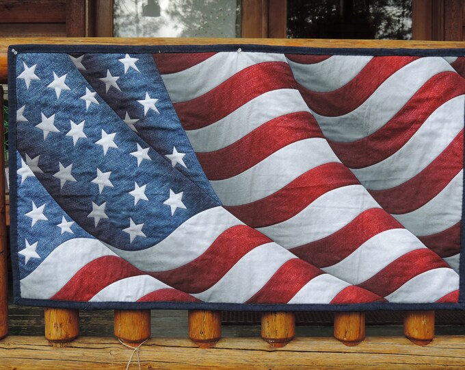 American Flag Waving in the Breeze. Flag Panel, Easy Project for a ...