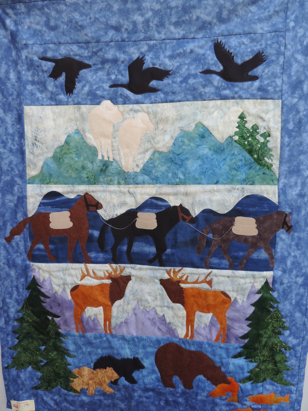 Pack Team High in the Mountains With Mountain Goats, Elk, and Bear. - Etsy