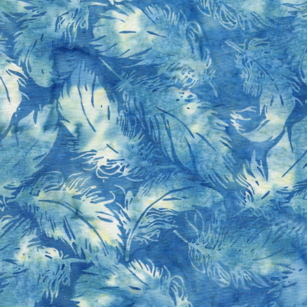 Blue Feather Fabric - Etsy