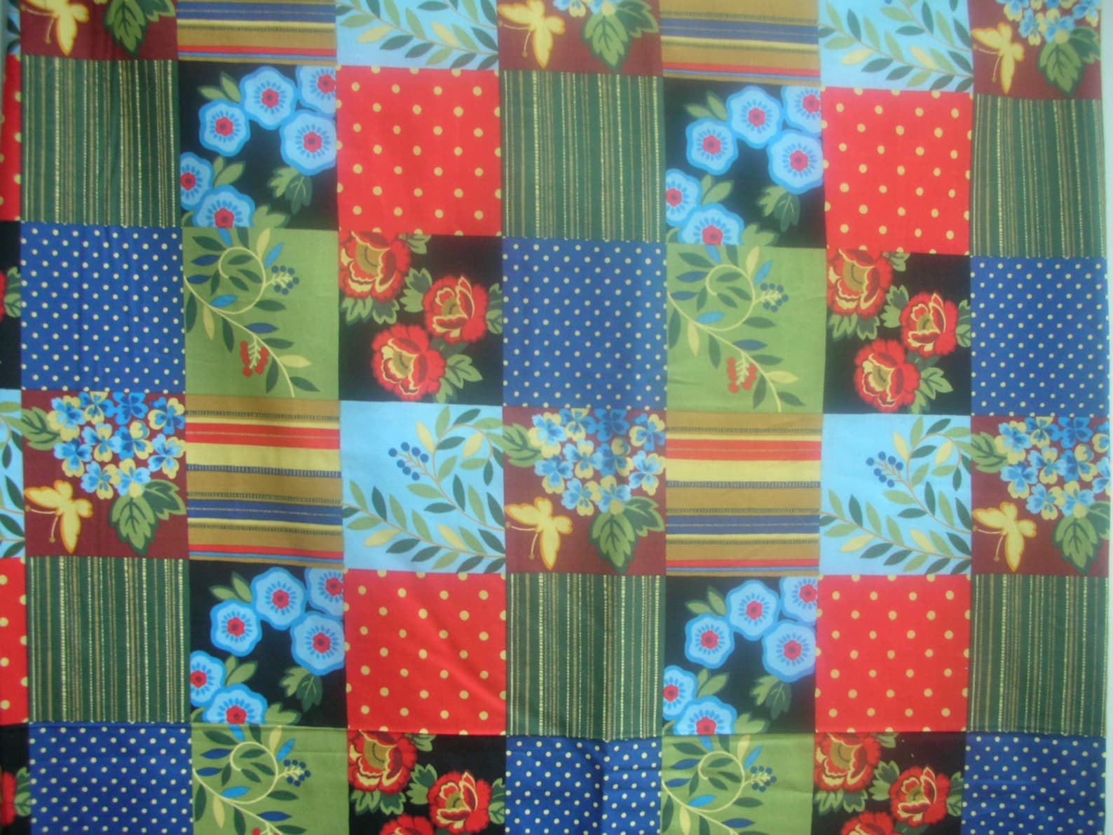 Multi-colored Patchwork Fabric to Help You With Any Easy - Etsy