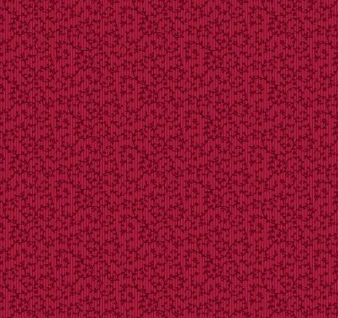 A Tona,l Red, Viney Fabric From Henry Glass and Michelle Yeo. - Etsy