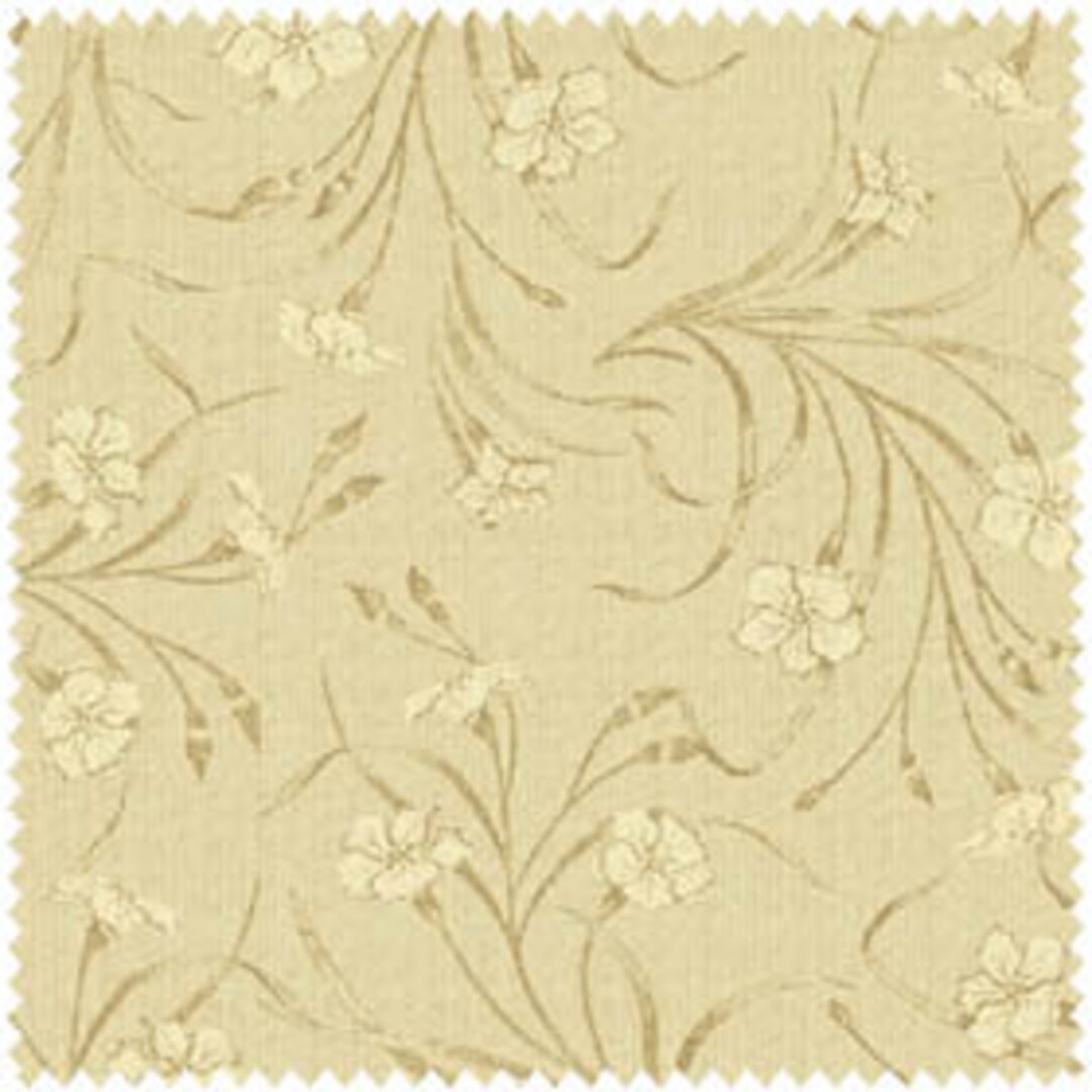 Another of The" Cynthia" Group of Fabric. Flax Colored Background With ...