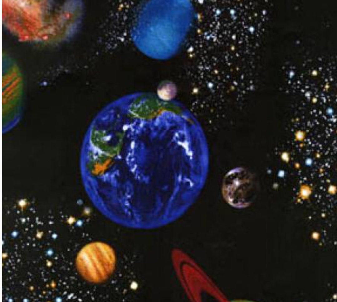 A Fabric for Those Outer Space Fans. Great for Pillow Cases for the ...