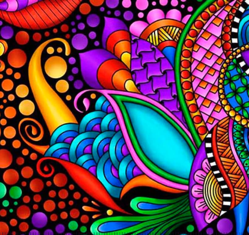 A Bright and Colorful Fabric From QT Fabrics and the Carnivale Line. - Etsy