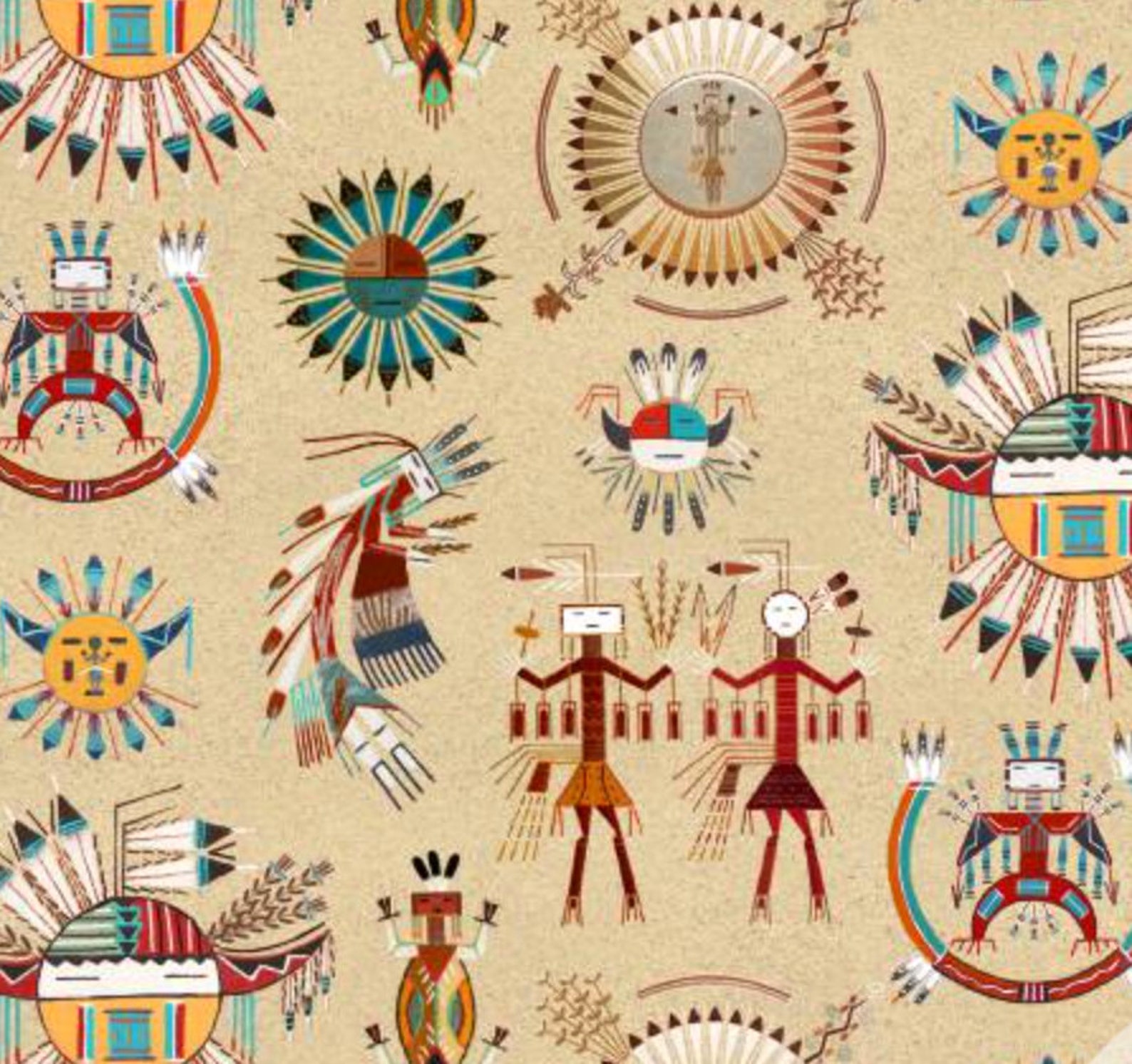 Southwest Native Design Fabric. - Etsy