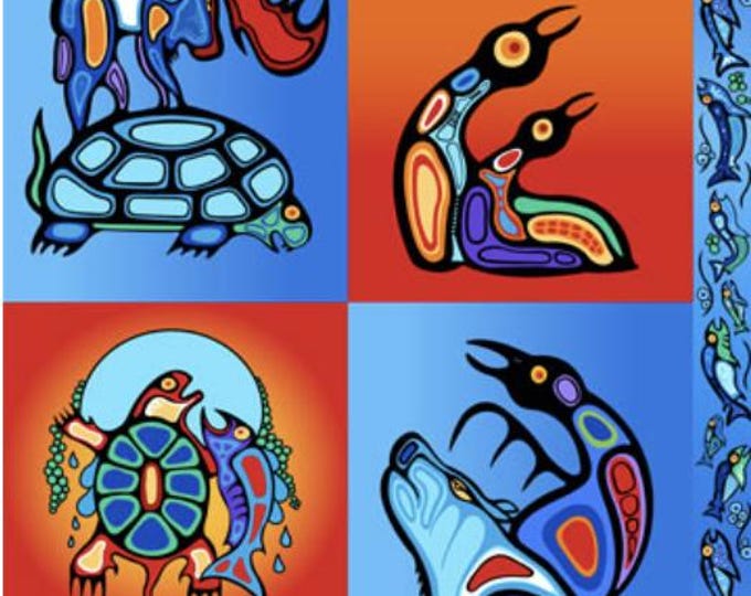Native Designs by Artist Mark Anthony Jacobson for Northcott Fabric. - Etsy